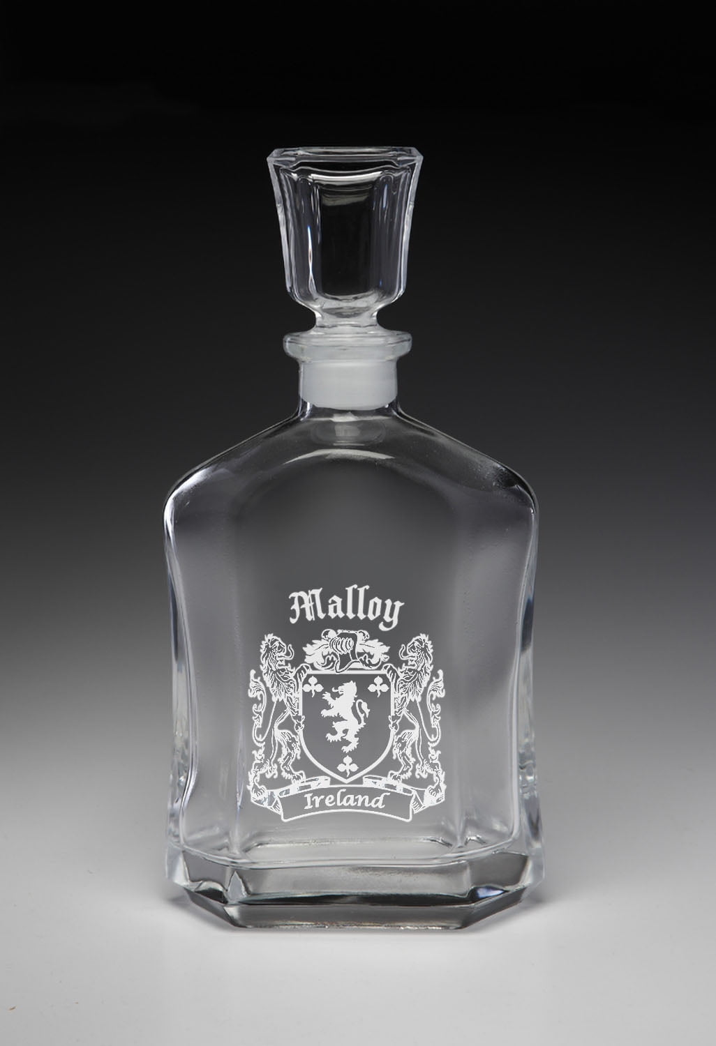 Malloy Irish Coat of Arms Whiskey Decanter (Sand Etched) - Walmart.com