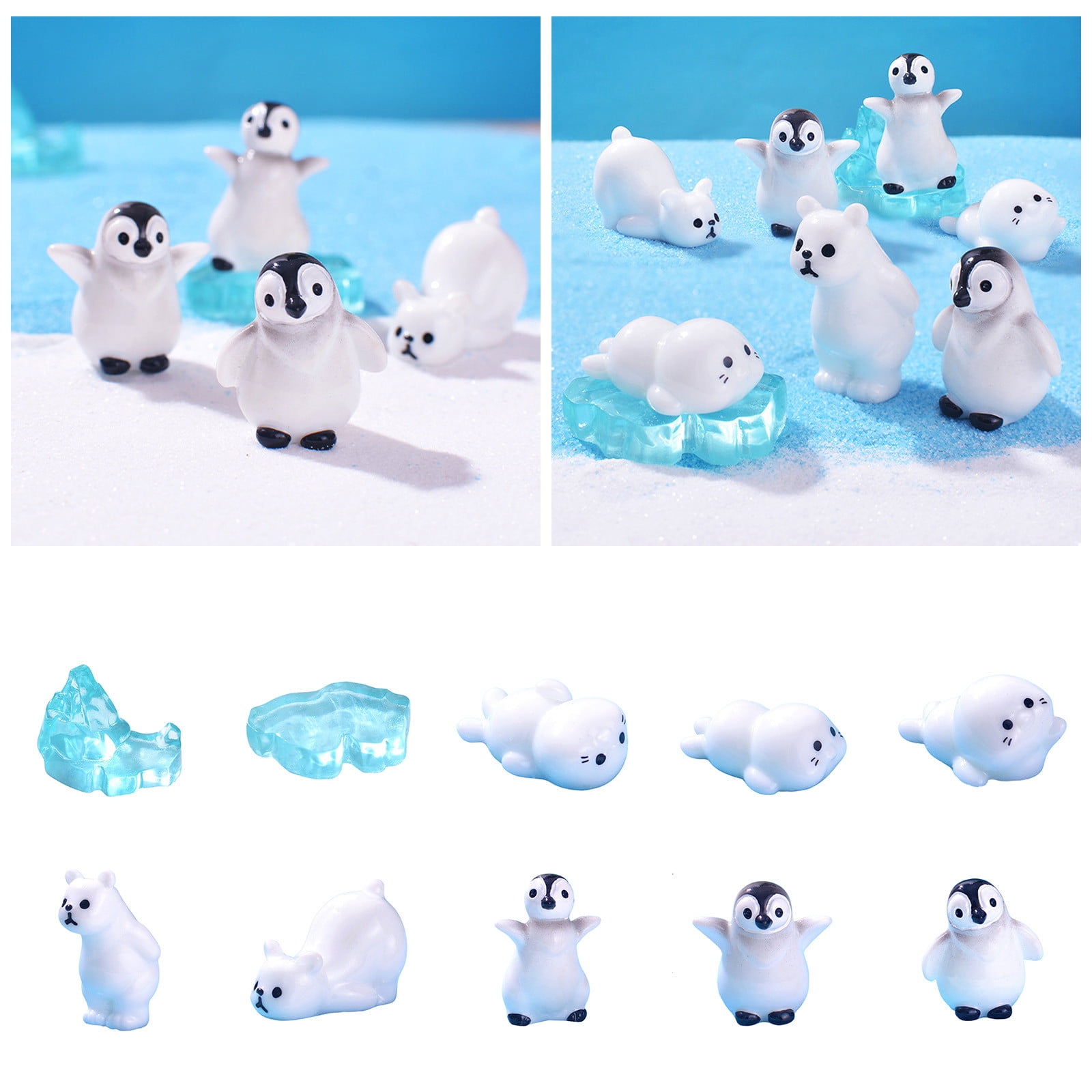 Malltop Shawn 10PC Polar Animals Figurines Antarctic Animals Set Arctic ...