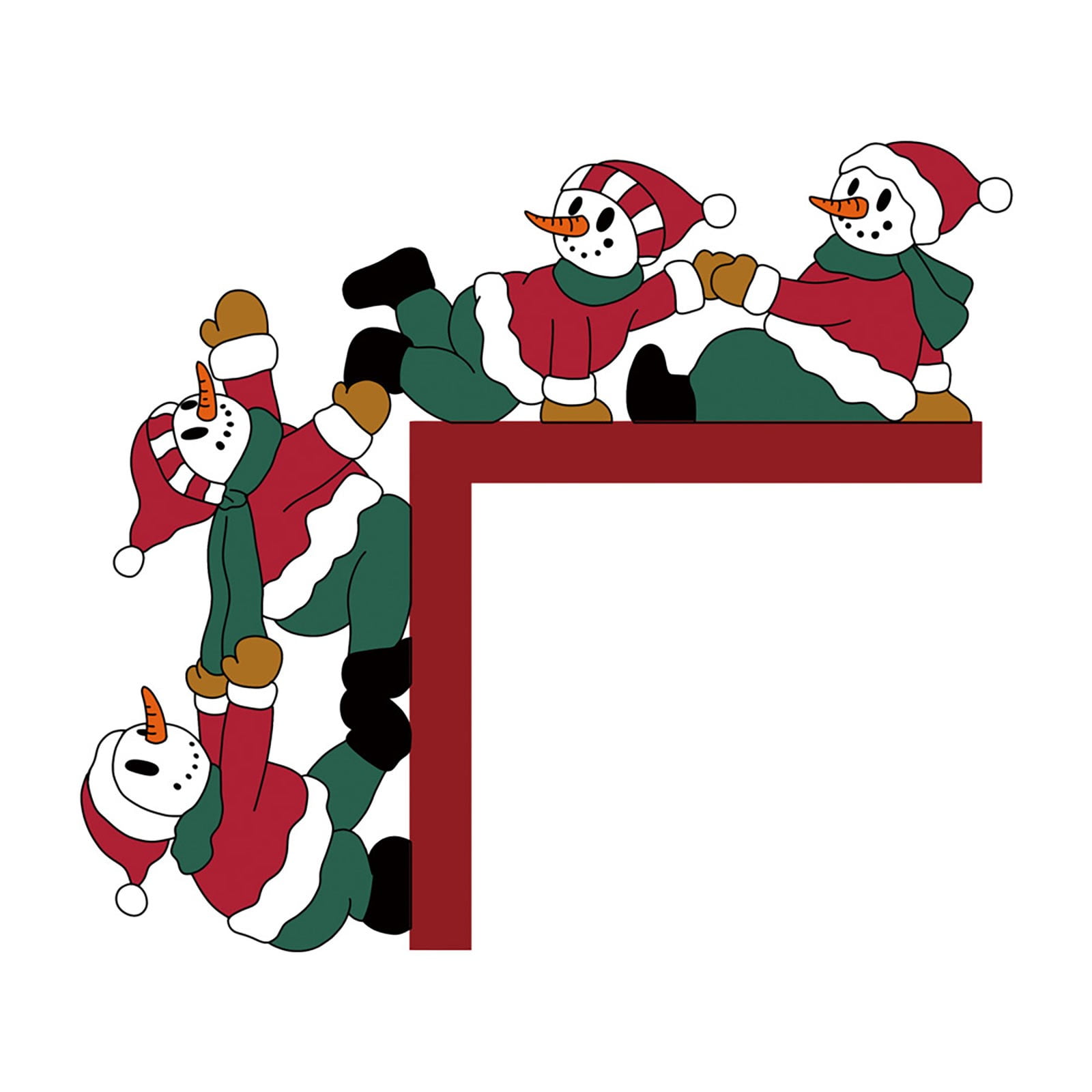 Malltop Shawn 2024 Christmas Door Topper Home Decor Snowman Santa Top ...