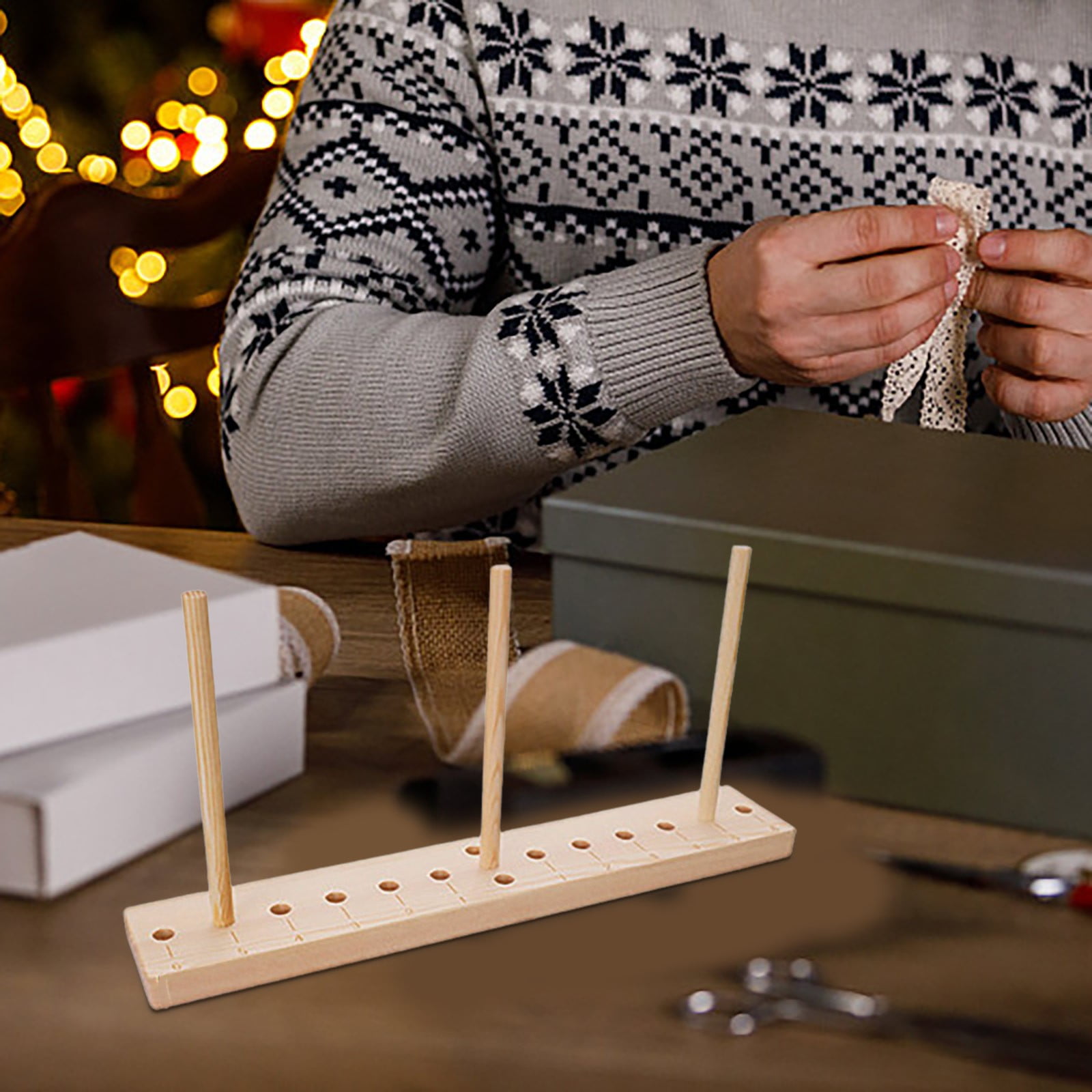 Malltop Shawn Bow Maker Bow Making Tool for Ribbon Wooden Wreath Bow ...