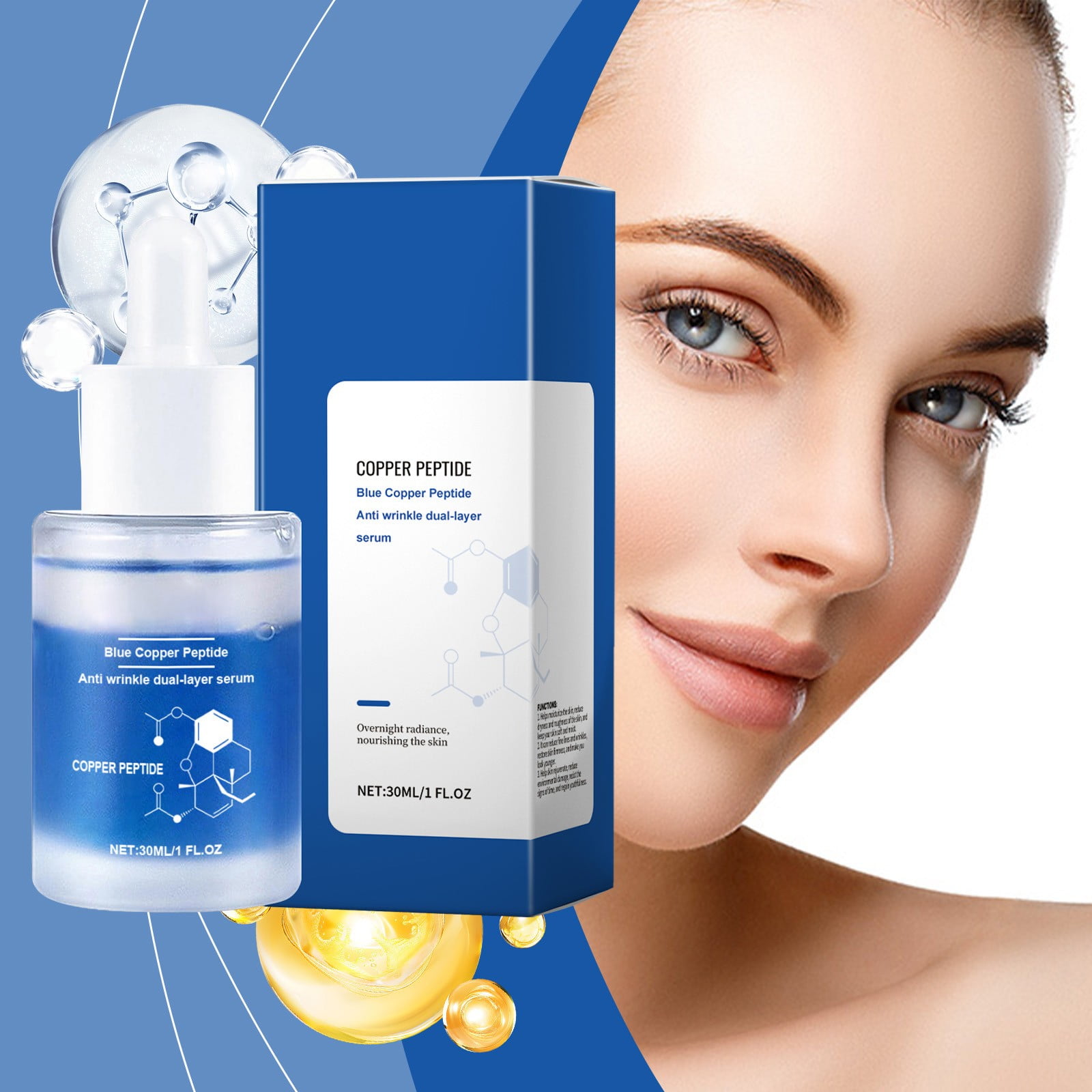 Malltop Shawn Copper Peptide Face Serum Collagen Anti Aging Skin ...