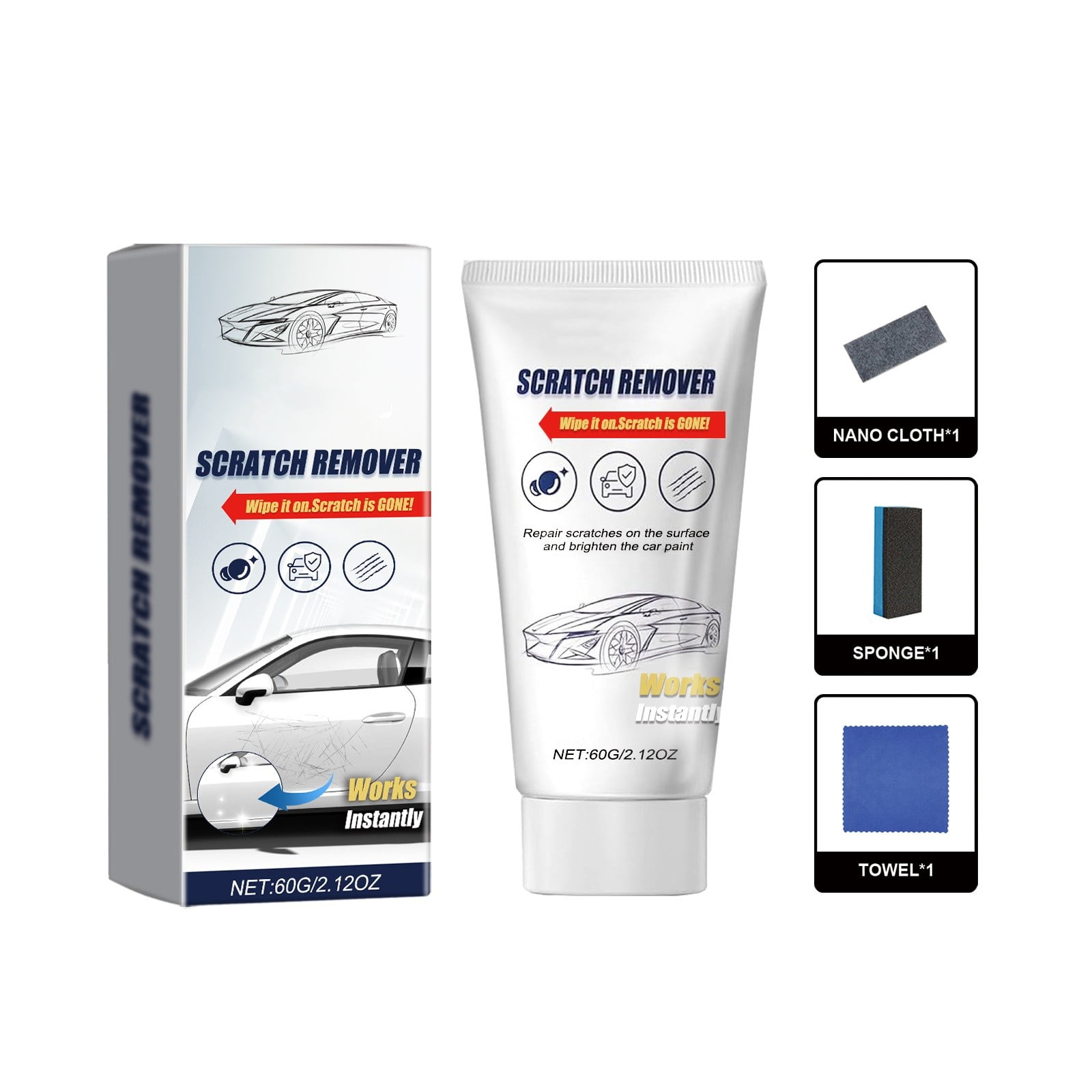 Malltop Shawn New Nano Sparkle Cloth Car Scratch Remover Car Scratch ...