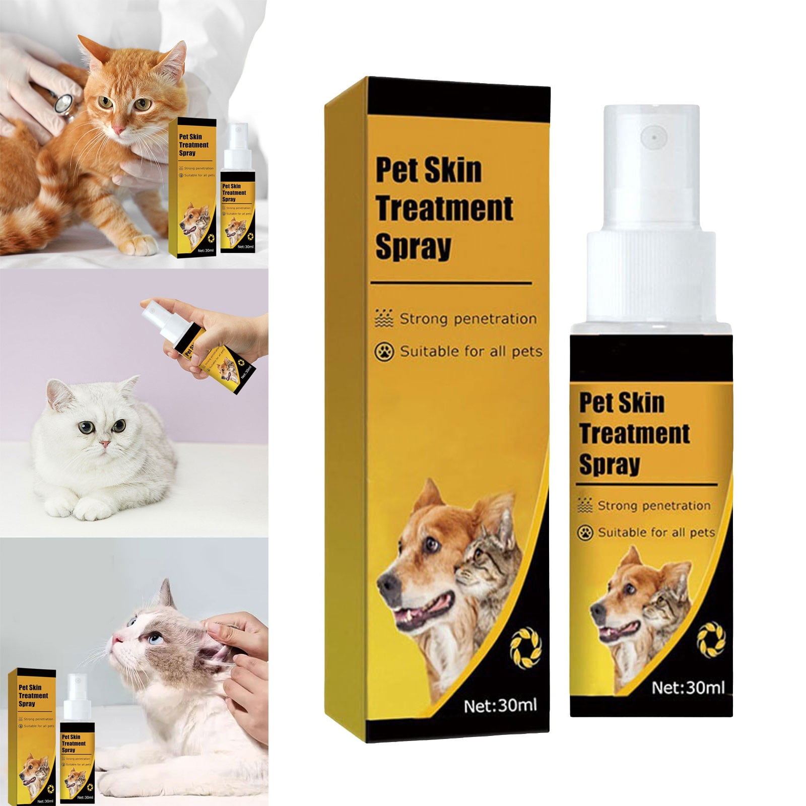 Malltop Shawn Pet Skin Sprays for Dogs Cats Pet Skin Treatment Spray ...