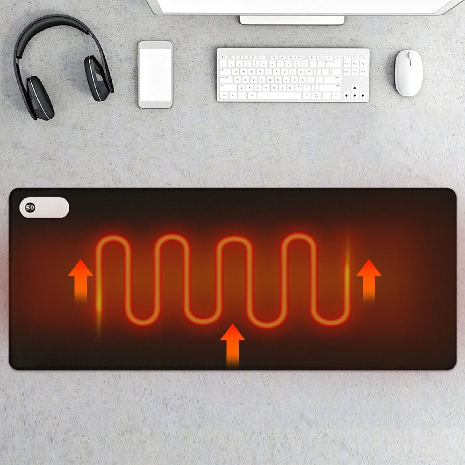 Malltop Shawn Warm Desk Pad Heated Pad Large 3 Speeds Waterproof Office ...