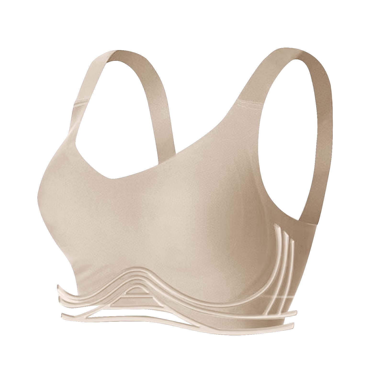 Bras No Underwire Women Back-Smoothing Bra Feature V-Neck Molded Bra ...