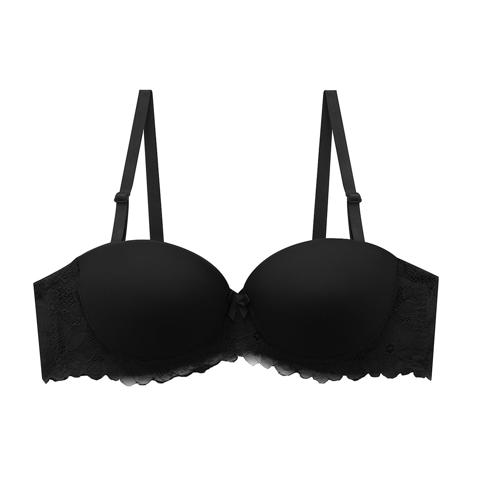 Bras No Underwire Women Full-Coverage Bra Feature V-Neck Strapless Bra ...