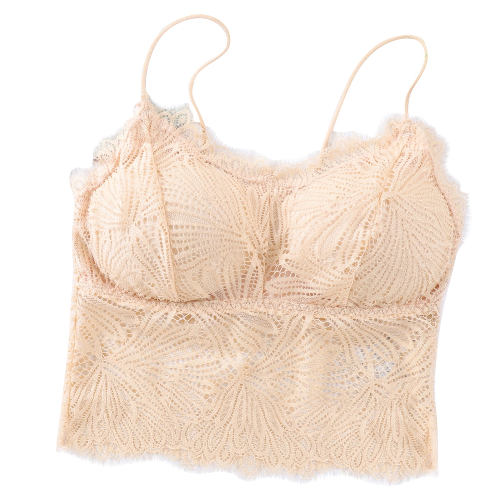 Bras for Older Women Fashion Lace Backless Solid Strap Wrap Hollow Out ...