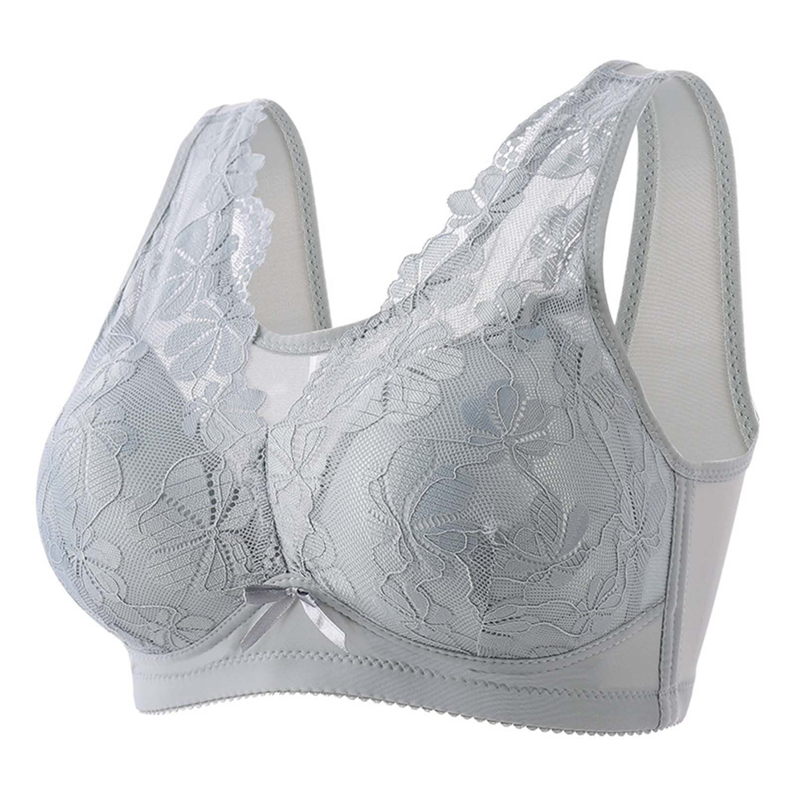 Bras Plus Size Women Full-Coverage Bra Feature V-Neck T-Shirt Bra Style W-1318 Gray 40 - Walmart.com