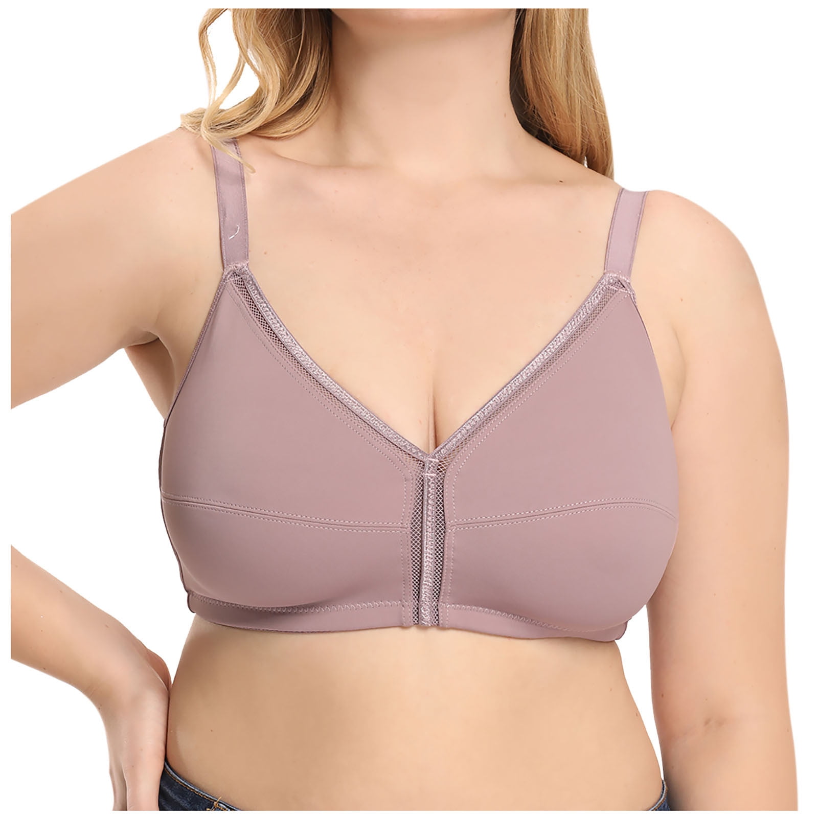 Bras for Women Underwire Plus Size Seamless Push Up Lace Sports Bra Comfortable Bras Underwear V ...
