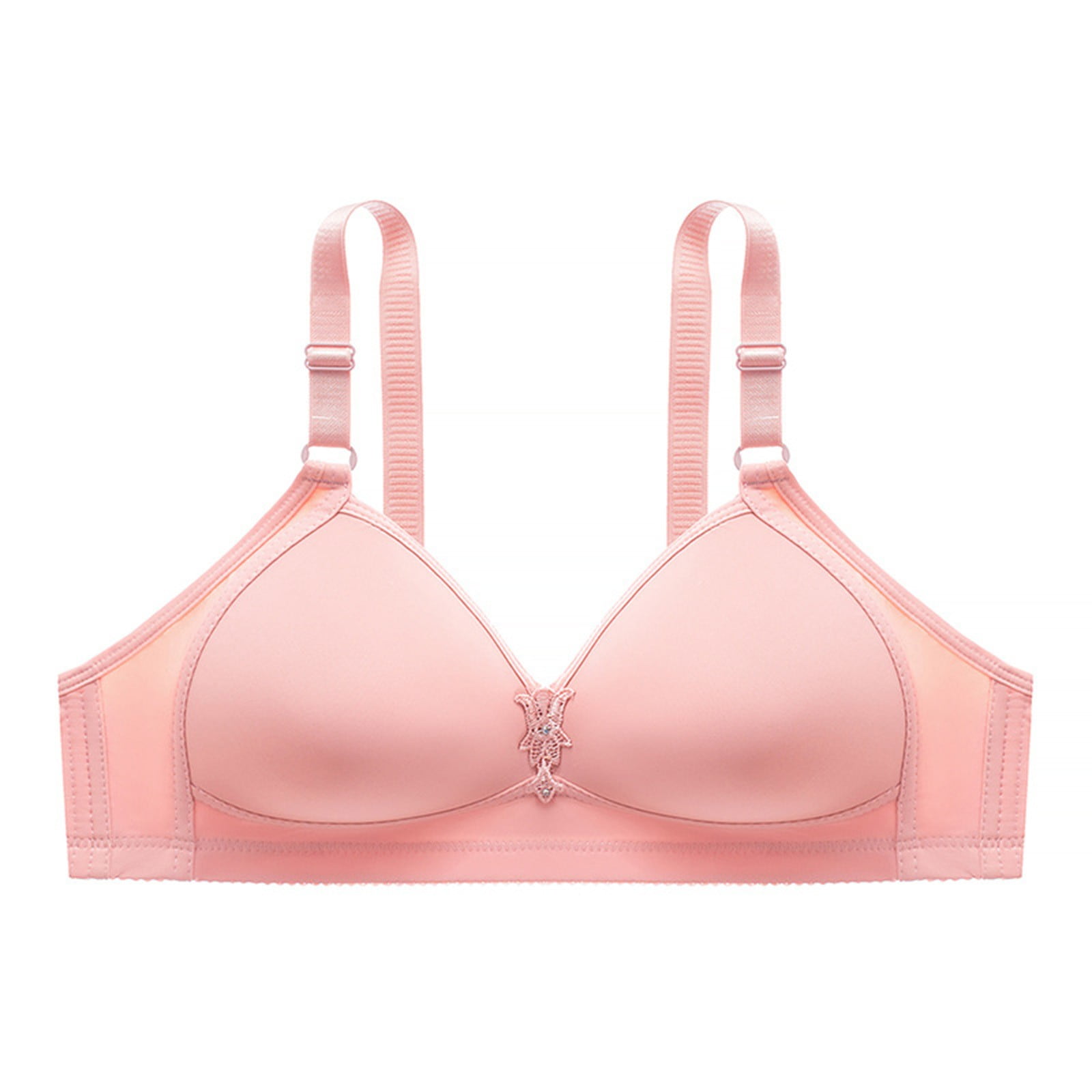 Bras for Elderly Women Lightly Lined Bra Feature V-Neck Full-Figure Bra ...