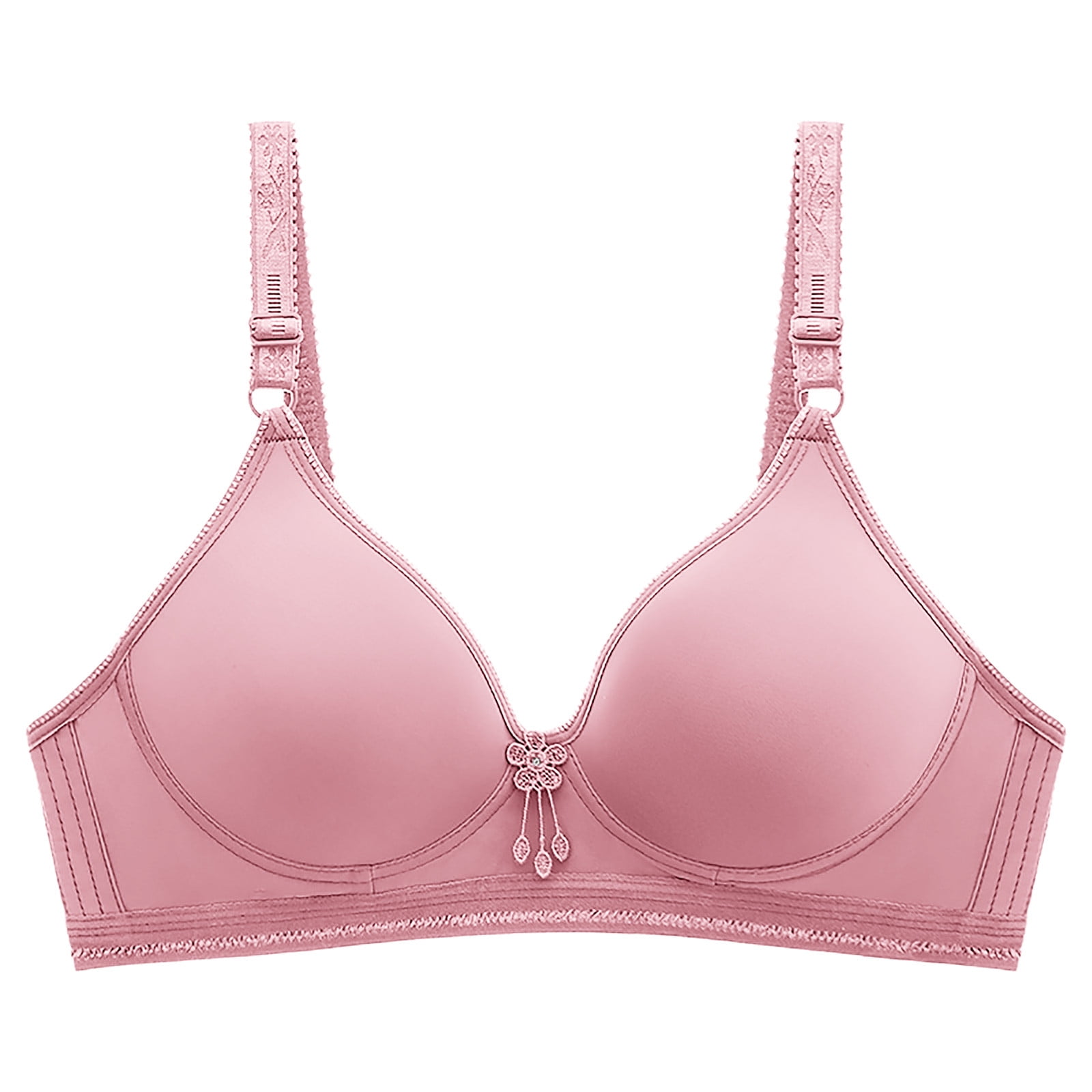 Bras for Women Front Closure Back-Smoothing Bra Feature V-Neck No ...