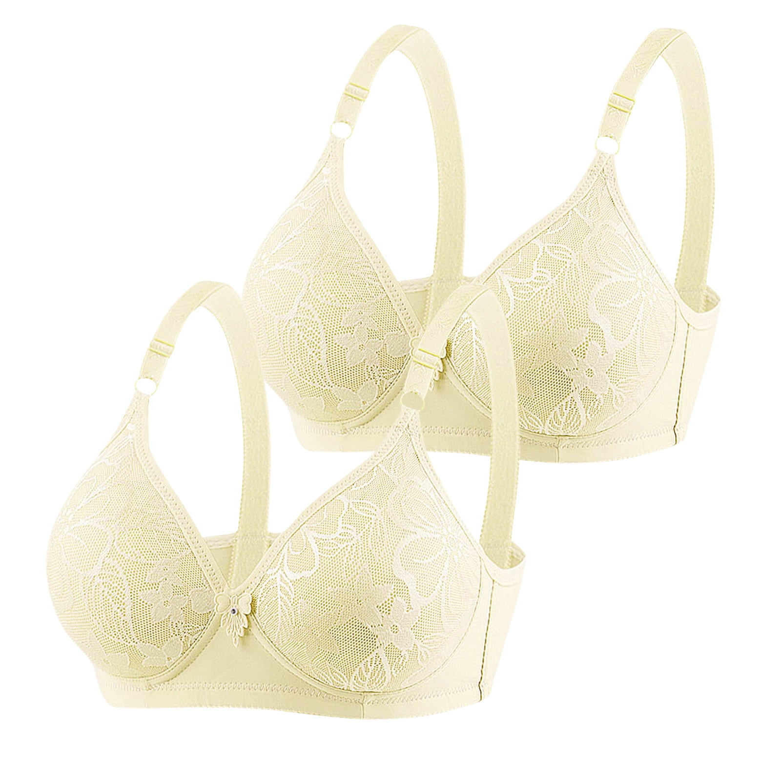 Mallwal Bras for Women Underwire Lightly Lined Bra Feature V-Neck Wire ...