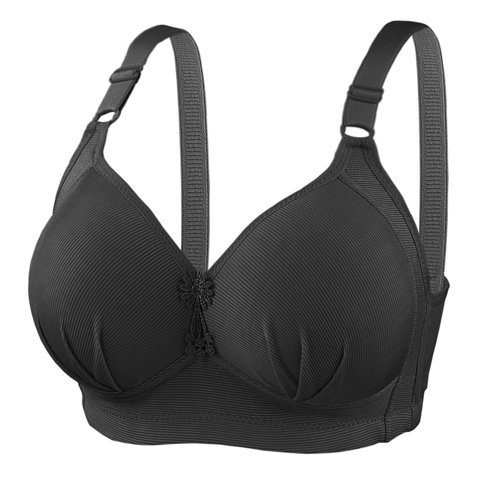 Bras for Women Wireless Seamless Bra Feature V-Neck Full-Figure Bra ...