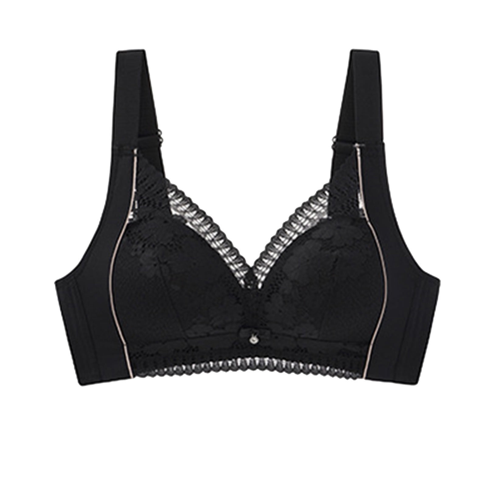 Mallwal Comfort Bra Women Pullover Bra Feature V-Neck Full-Figure Bra ...