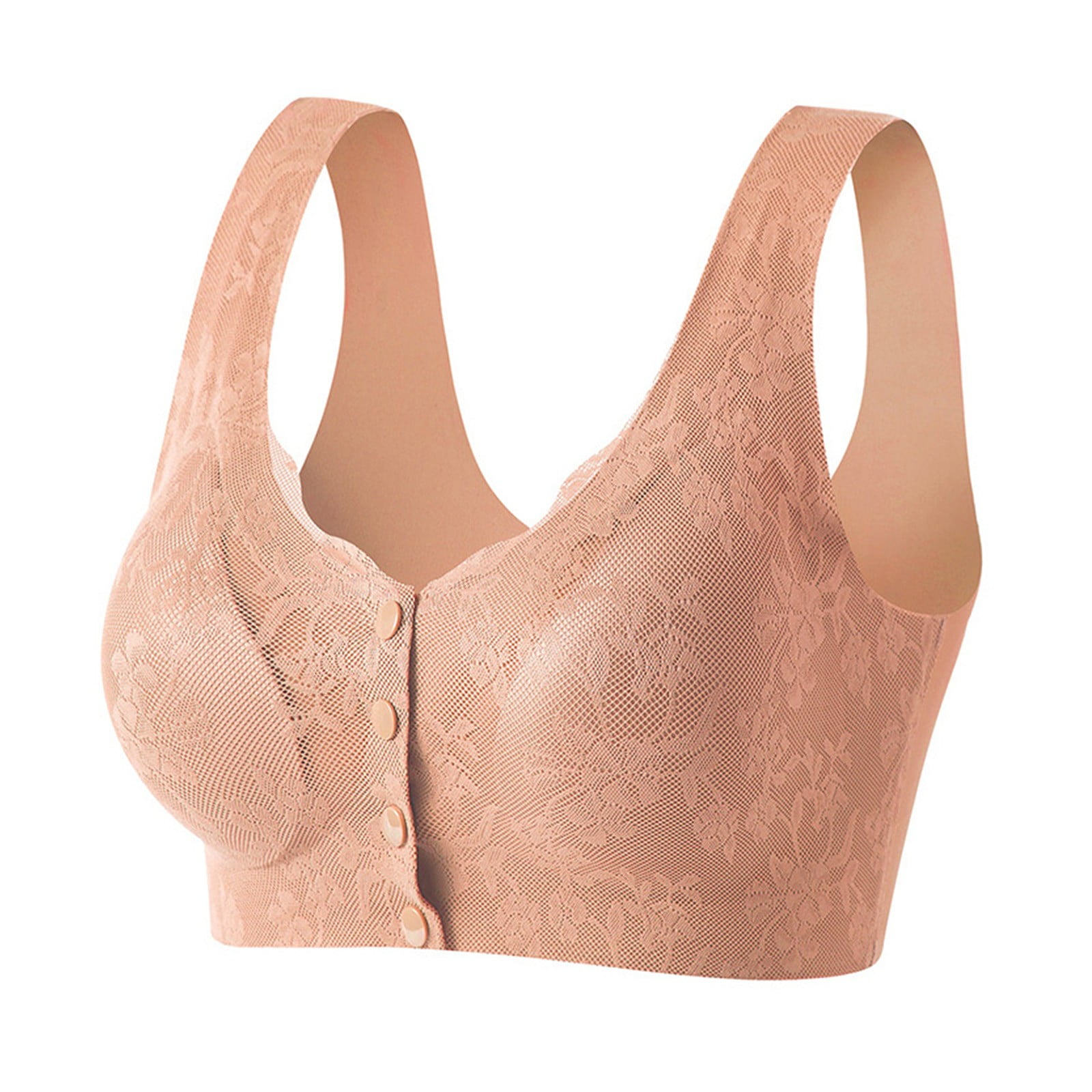 Mallwal Comfort Bras for Women Wirefree Convertible Bra Feature V-Neck ...