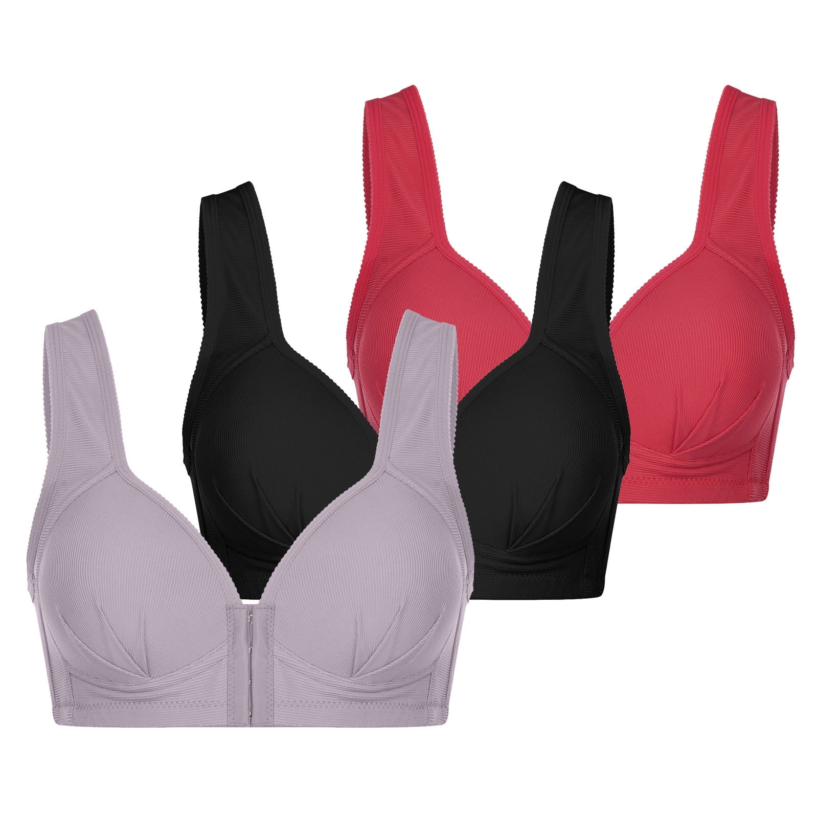 Mallwal Comfortable Bras for Older Women No Underwire Bra Feature V ...