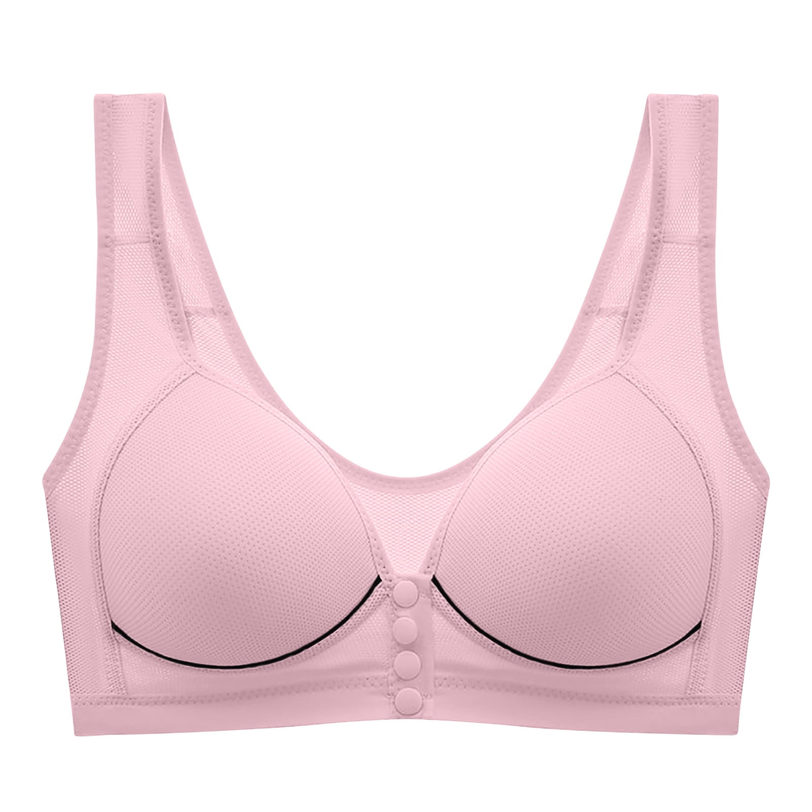 Mallwal Cotton Wireless Bras for Women Full-Coverage Bra Feature V-Neck ...