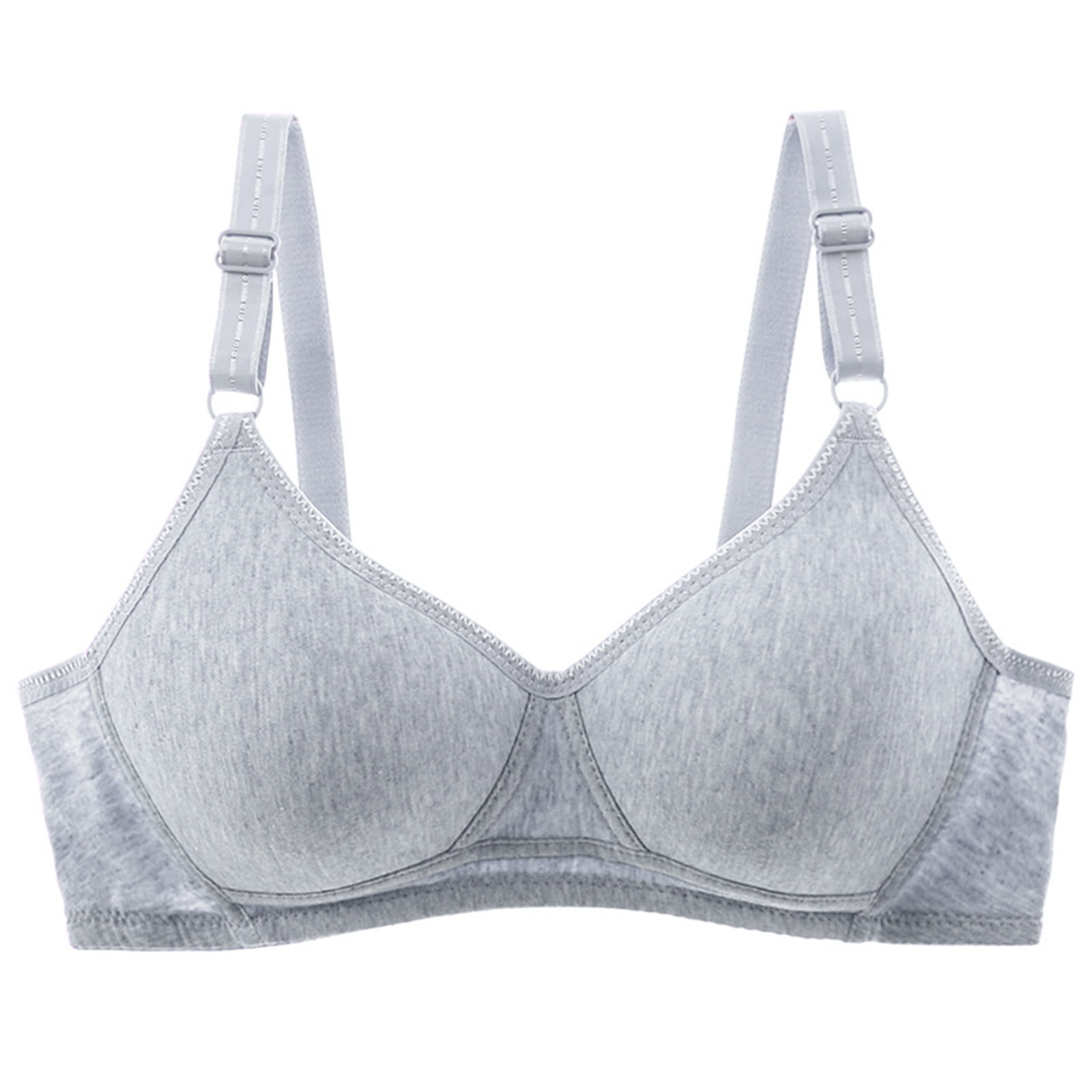 Cotton Wireless Bras for Women Padded Bra Feature V-Neck Longline Bra ...