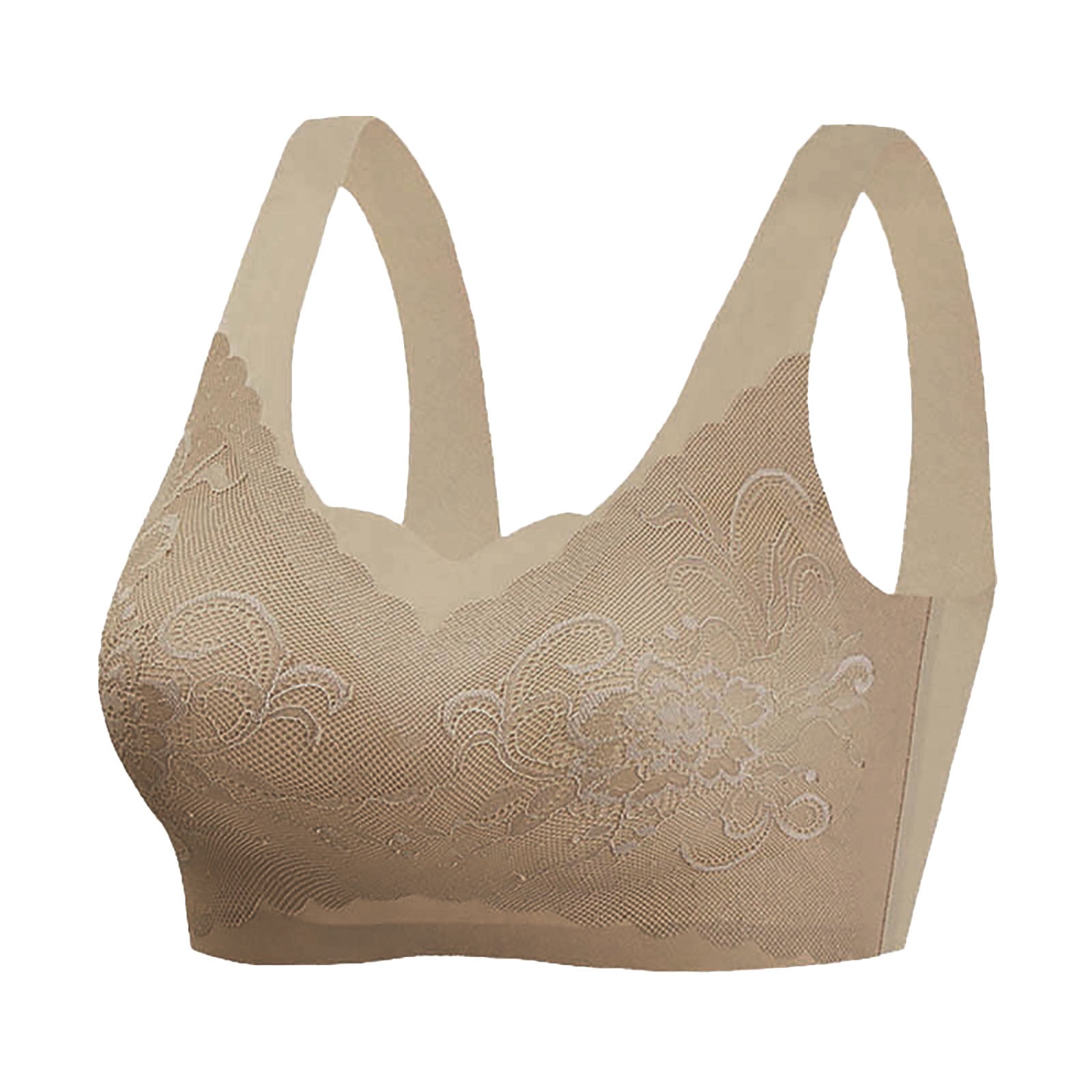 Mallwal Cute Bra Women Back-Smoothing Bra Feature V-Neck Strapless Bra ...