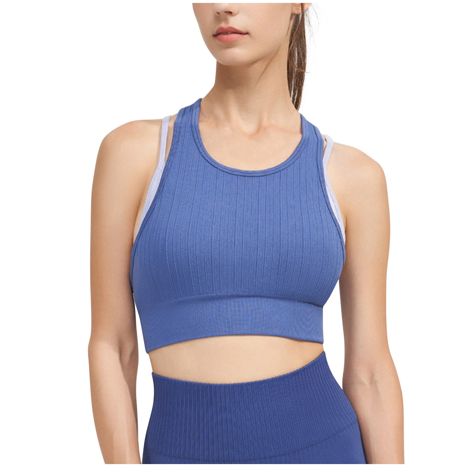 Cute Sports Bras Women Back-Smoothing Bra Feature V-Neck Longline Bra ...