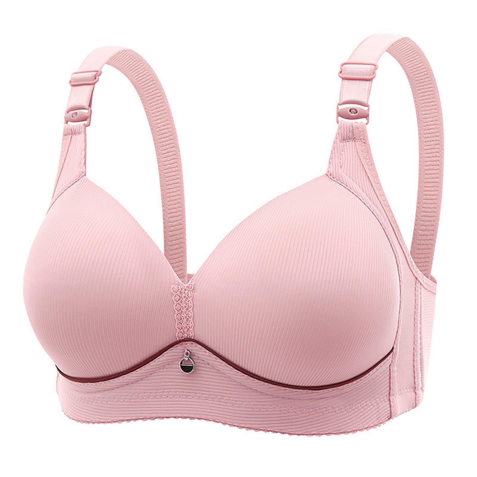 Front Close Bras for Women Back-Smoothing Bra Feature V-Neck Wire-Free ...