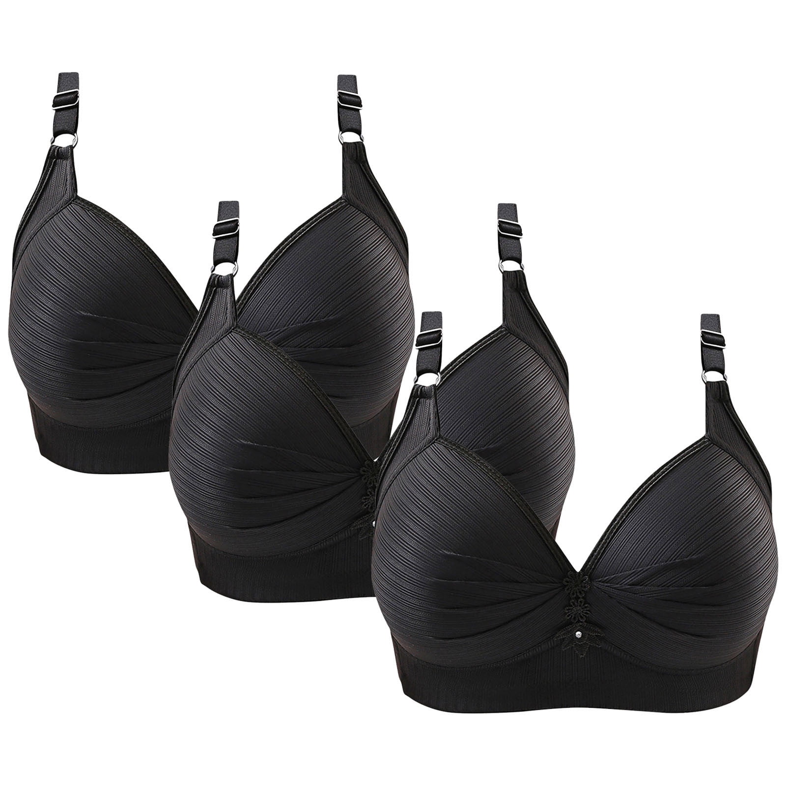 Mallwal Front Closure Bras for Seniors Women Convertible Bra Feature V ...