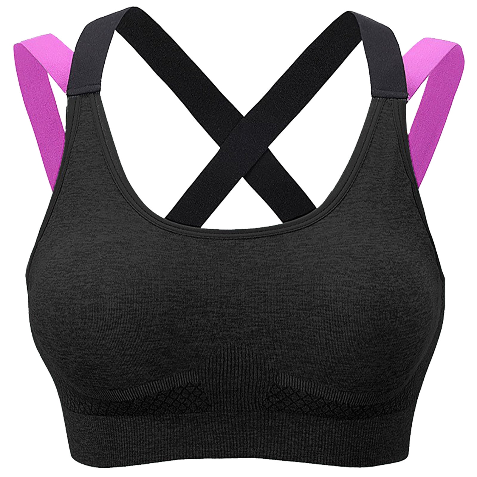 Front Closure Sports Bras for Women Lightly Lined Bra Feature V-Neck ...