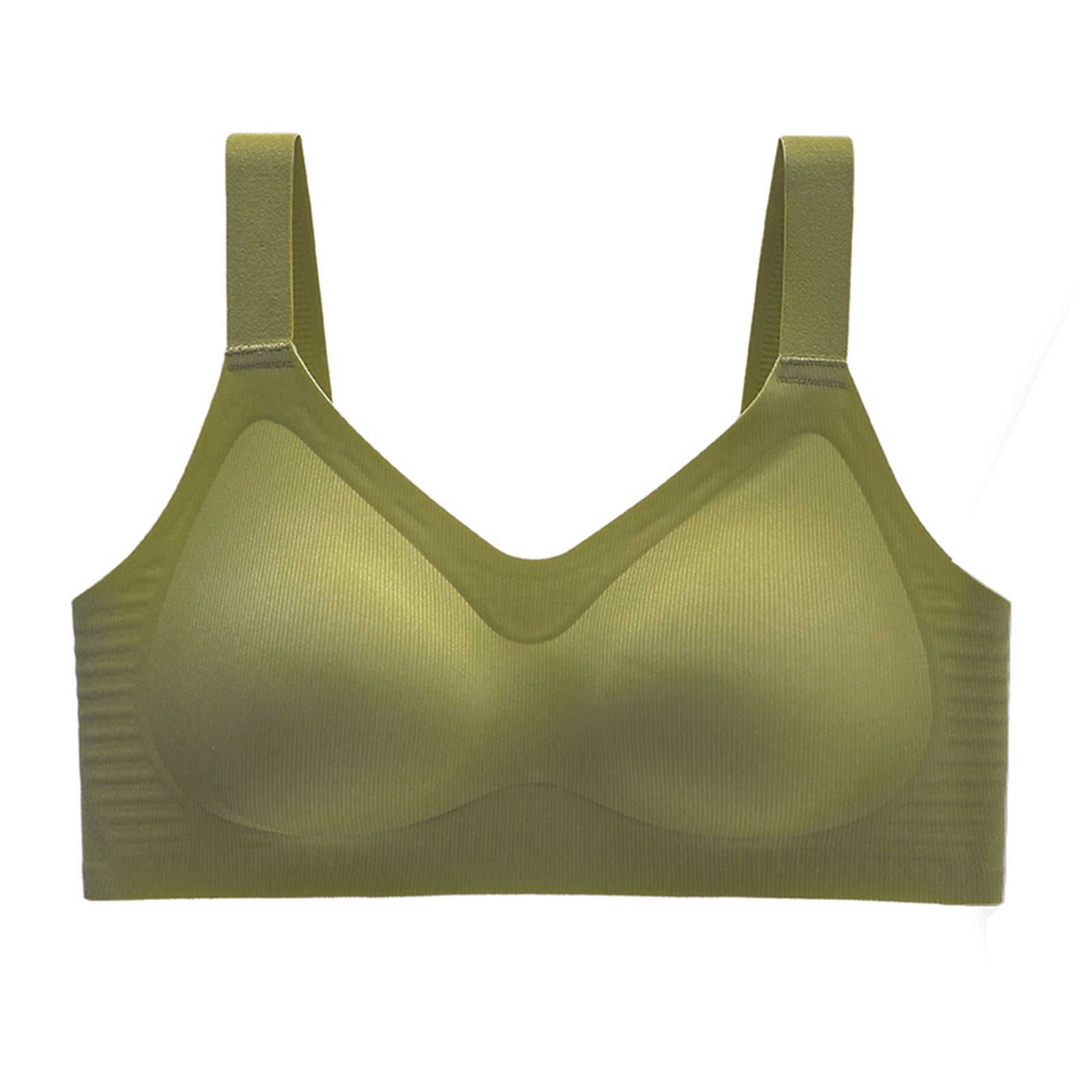 Mallwal Full-Coverage Bra Women No Underwire Bra Feature V-Neck ...