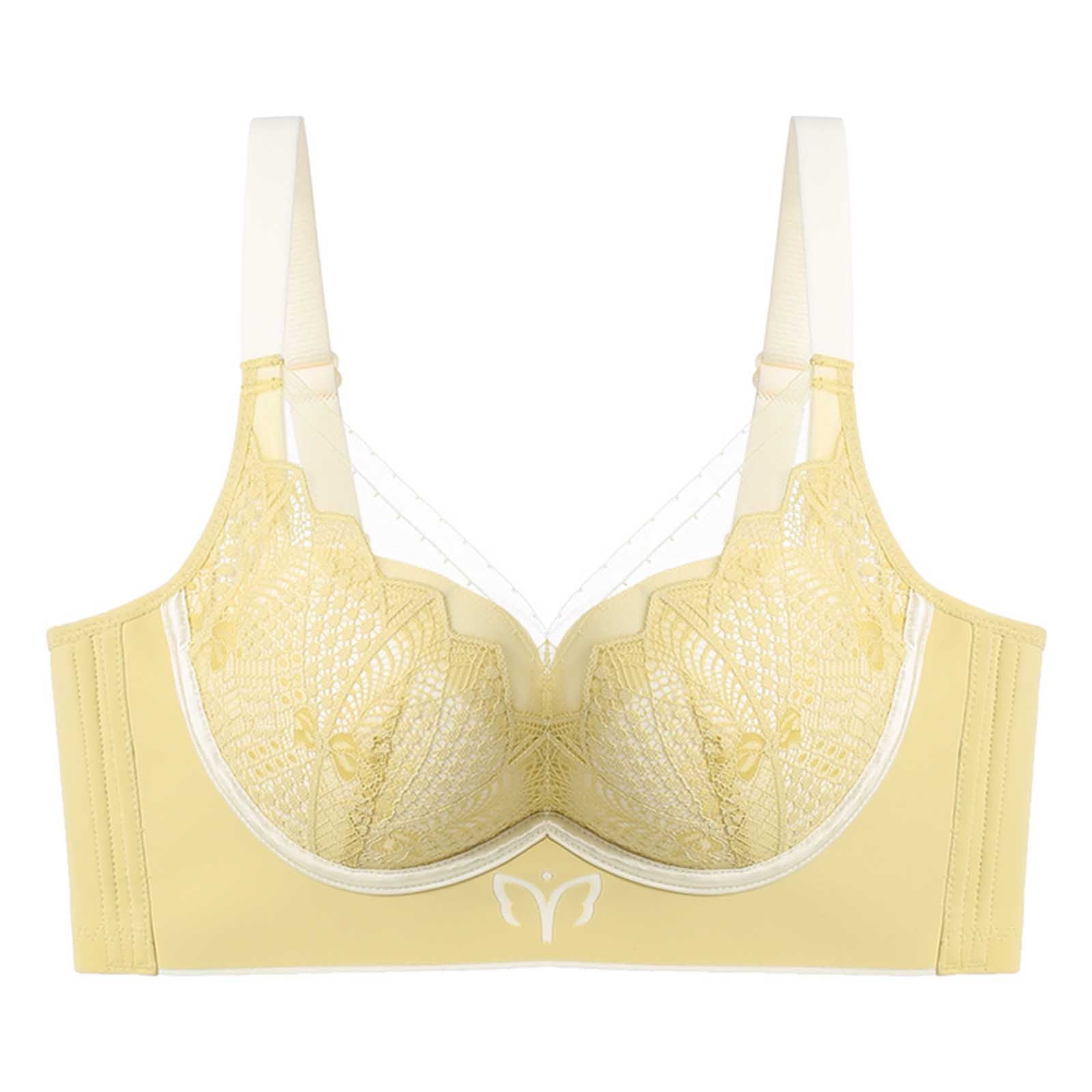 Mallwal Lace Push up Bra Women Full-Coverage Bra Feature V-Neck ...
