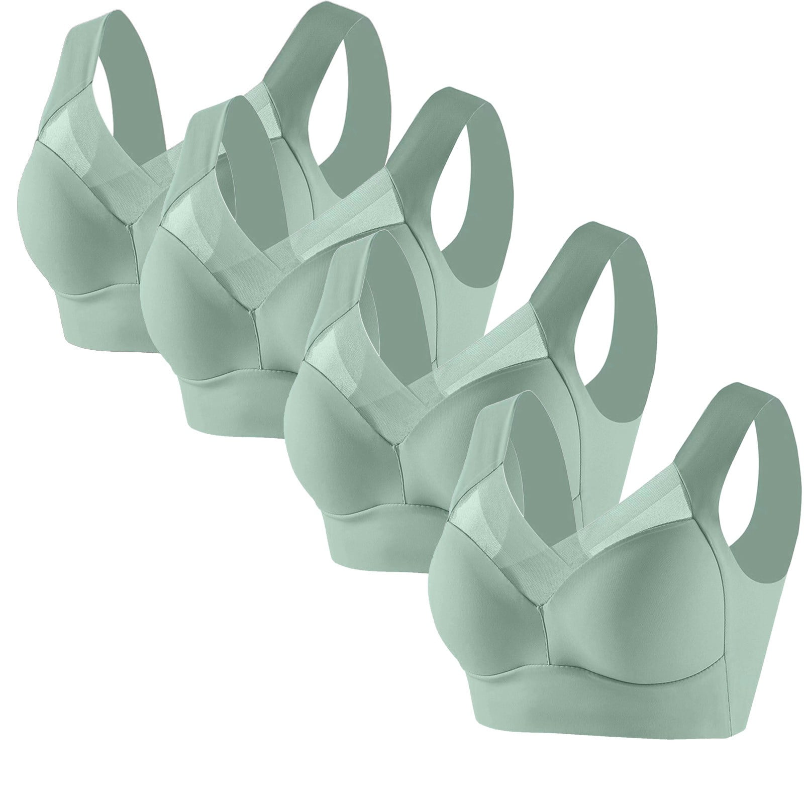 LLYWEY Lightly Lined Wireless Bras for Women Discounts Plus Size Sports ...