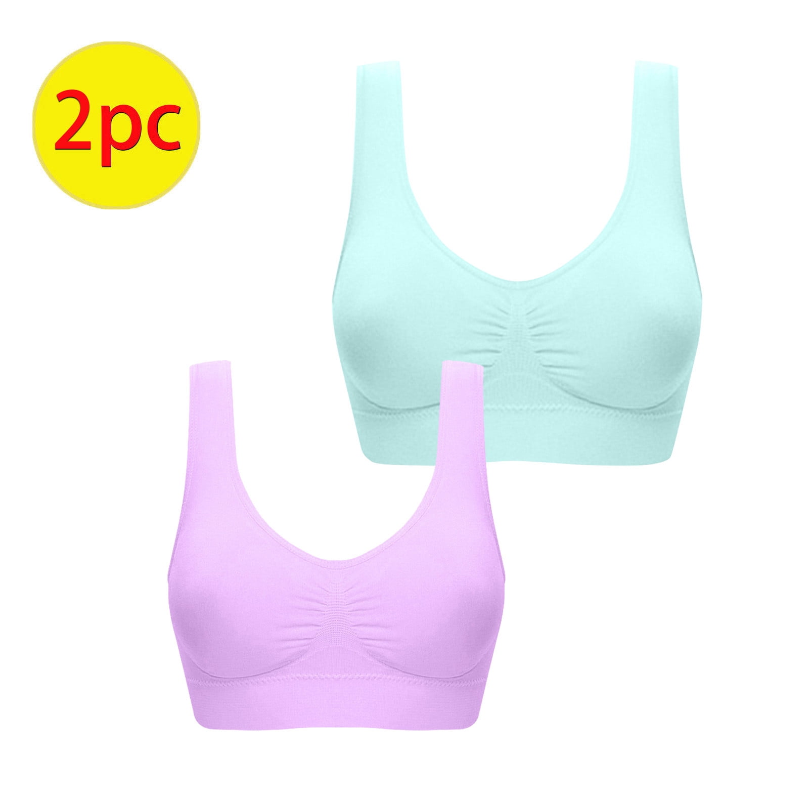 LLYWEY No Padding Bras for Women on Clearance Wireless Bras Women ...