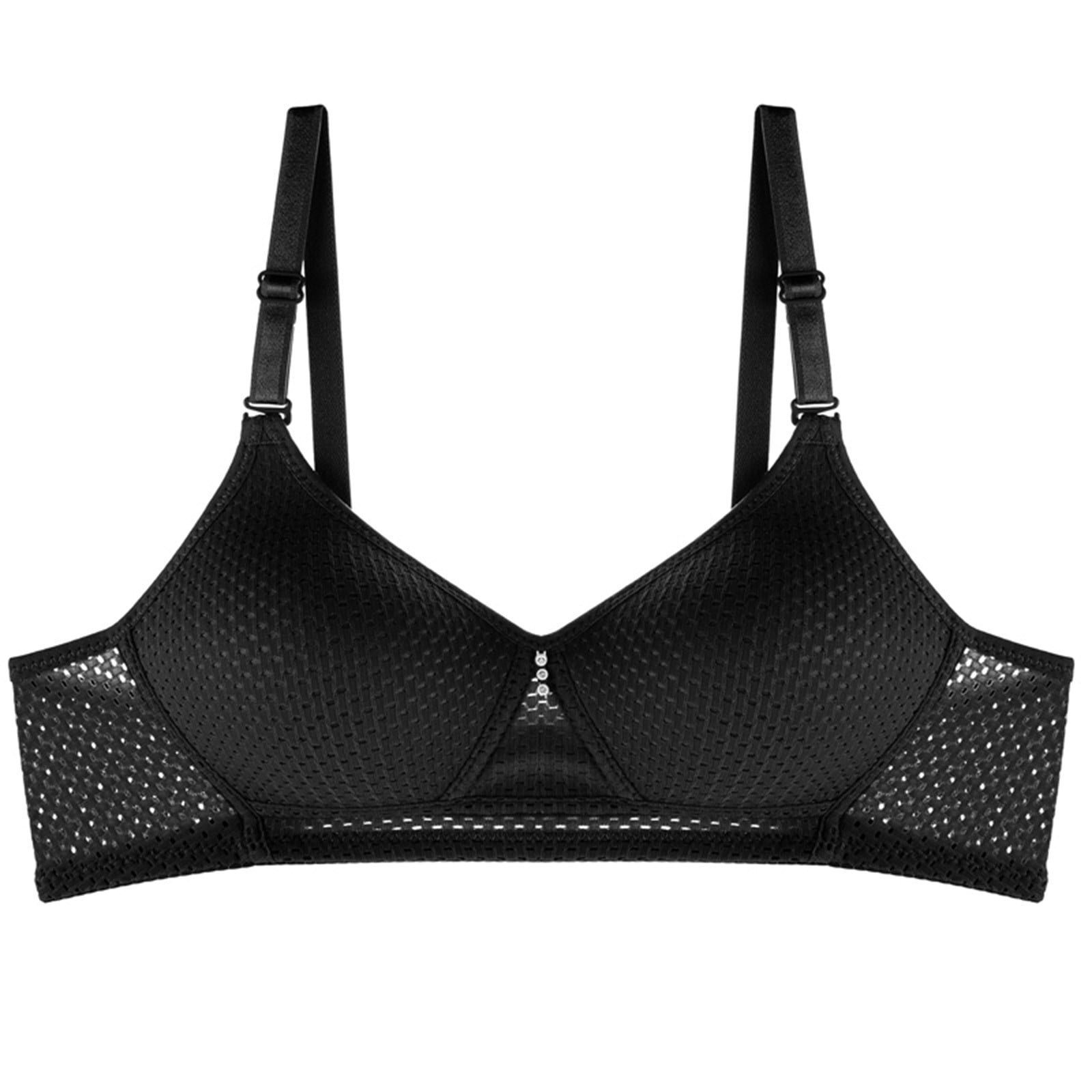 No Underwire Bras for Women Back-Smoothing Bra Feature V-Neck ...