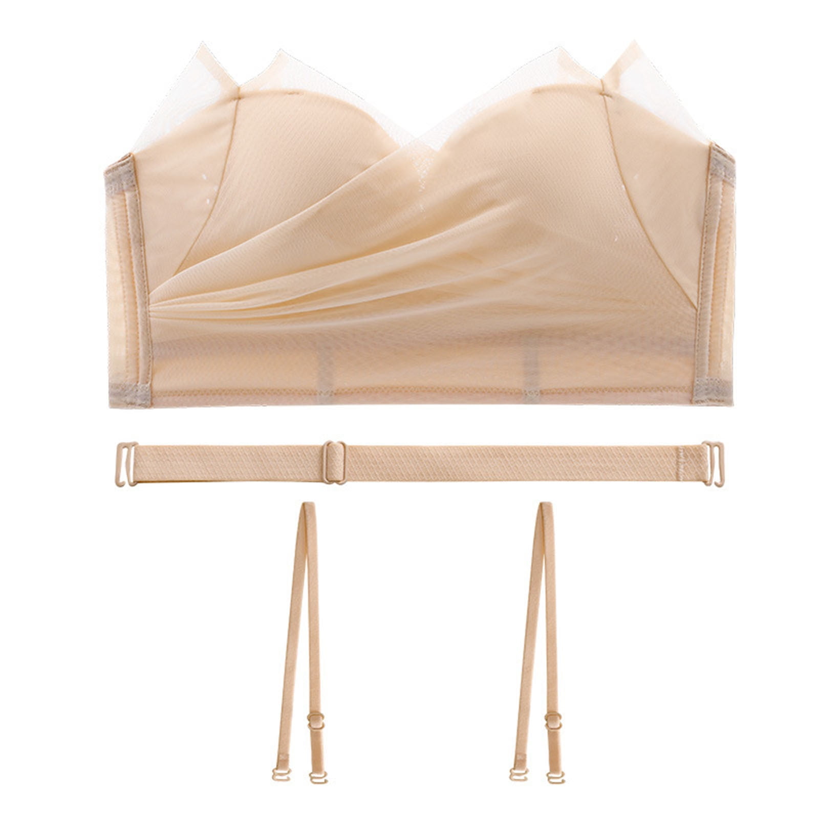 No Underwire Bras for Women Padded Bra Feature V-Neck Balconette Bra ...