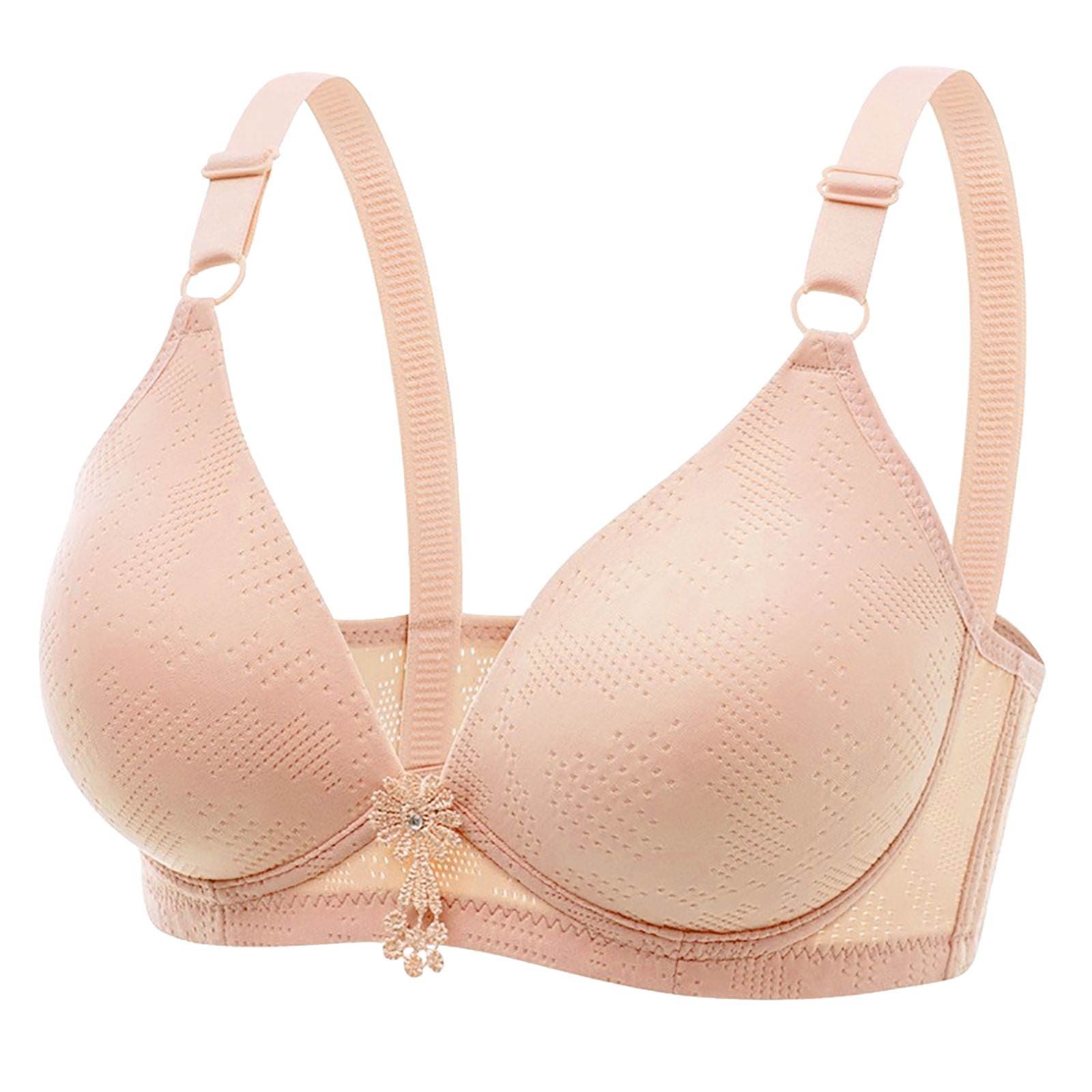 Mallwal No Wire Push up Bras for Women Back-Smoothing Bra Feature V ...