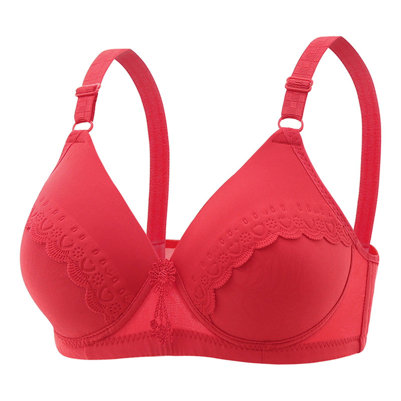 No Wire Push up Bras for Women No Underwire Bra Feature V-Neck Longline ...