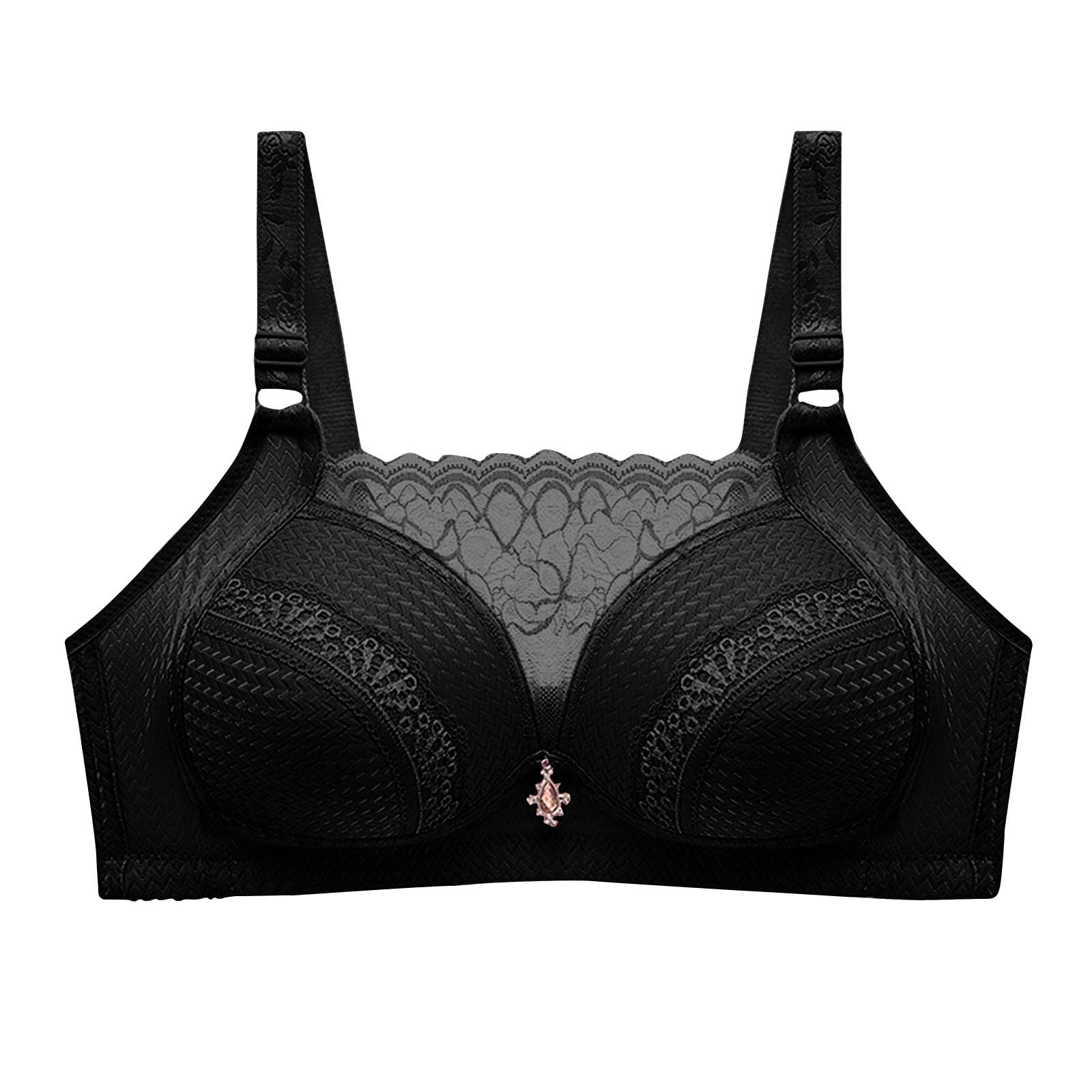 Nursing Bra Women Convertible Bra Feature V-Neck Push-up Bra Style W-1672 Black XL - Walmart.com