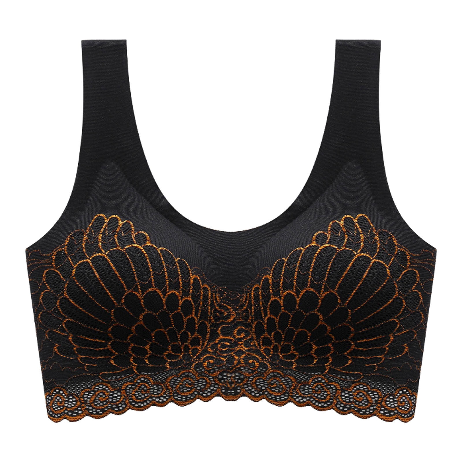 Padded Bra with Straps Women Tops Bra Wire-Free Underwears Base Vest ...