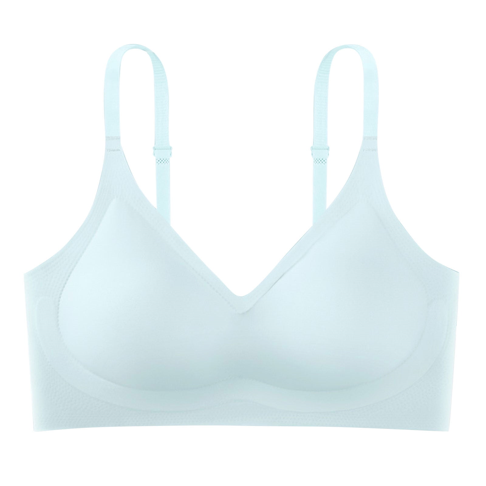 Padded Strappy Sports Bras Women Back-Smoothing Bra Feature V-Neck ...