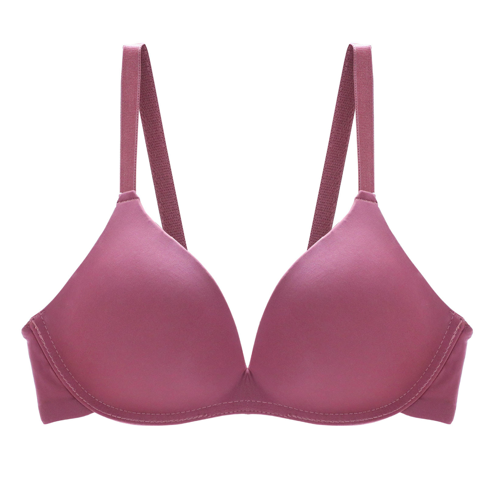 Mallwal Pull On Bras for Women Back-Smoothing Bra Feature V-Neck T ...
