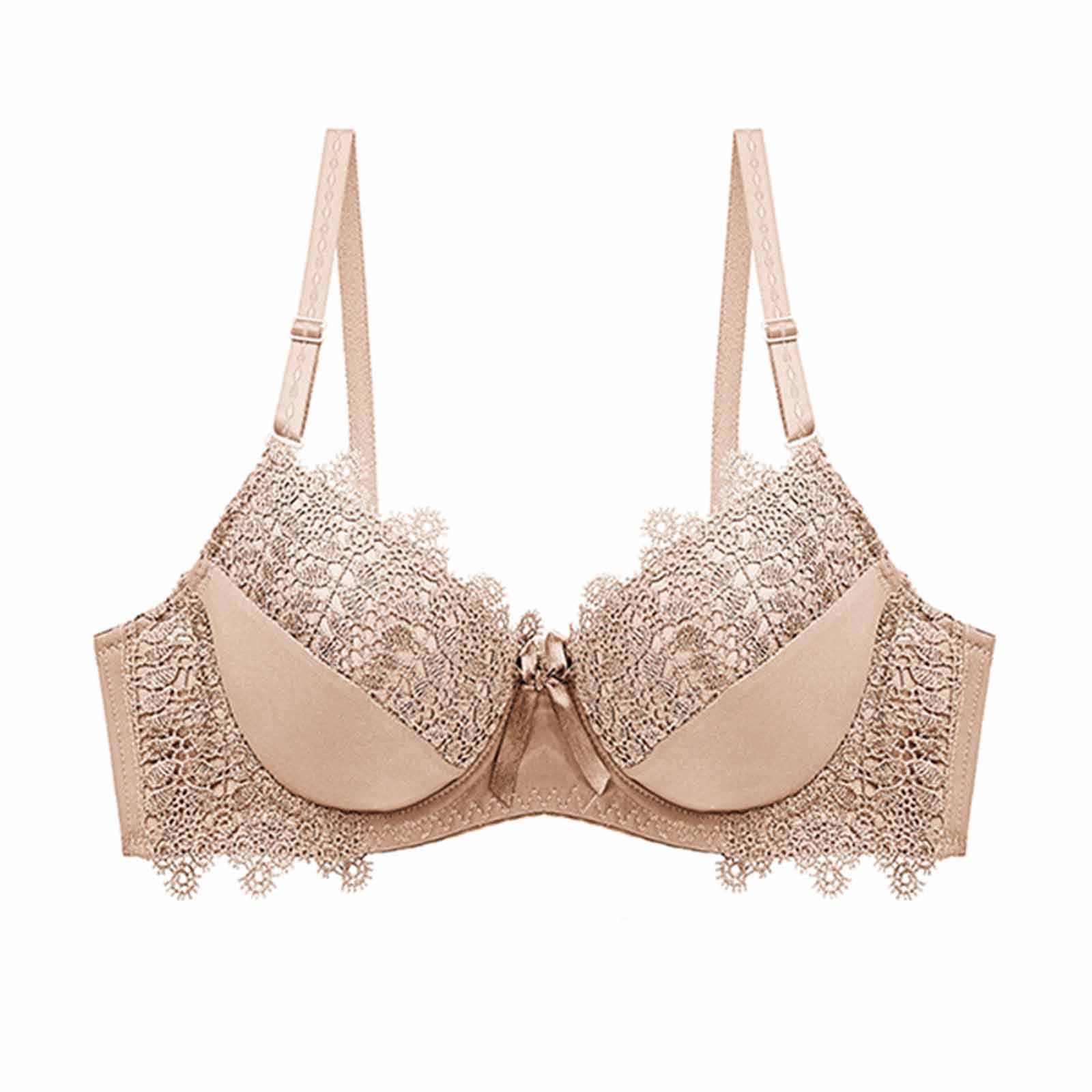 Mallwal Push up Sports Bra Women No Underwire Bra Feature V-Neck ...