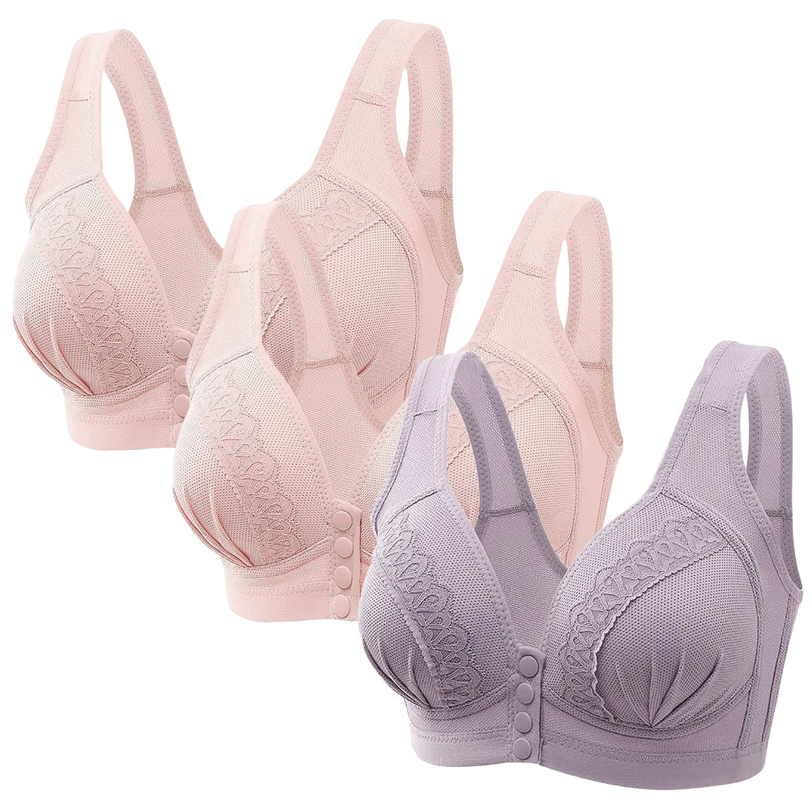 Push up Sports Bras for Women Padded Bra Feature V-Neck Bralette Bra ...