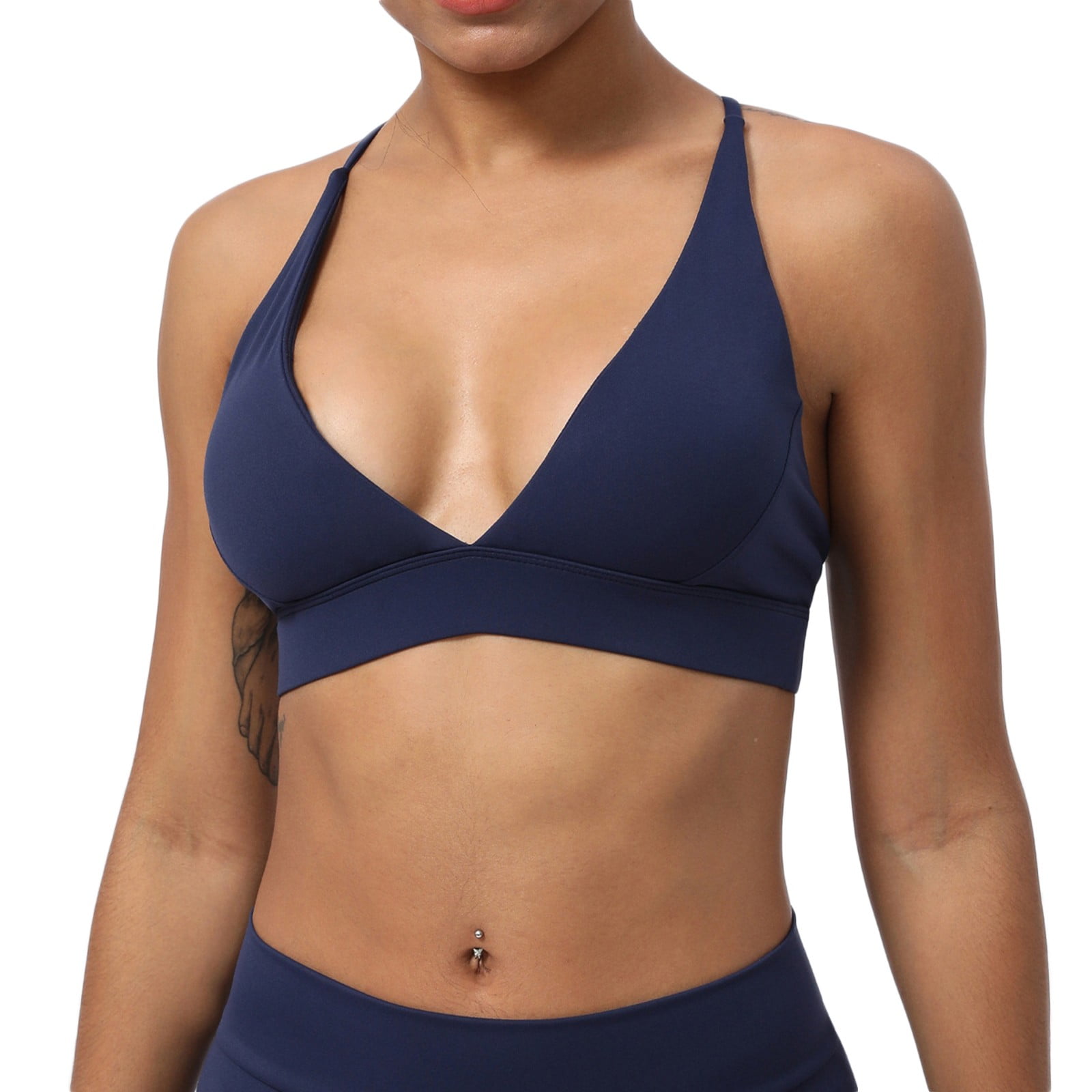 Running Girl Sports Bra Women Full Coverage Bra Feature V Neck No