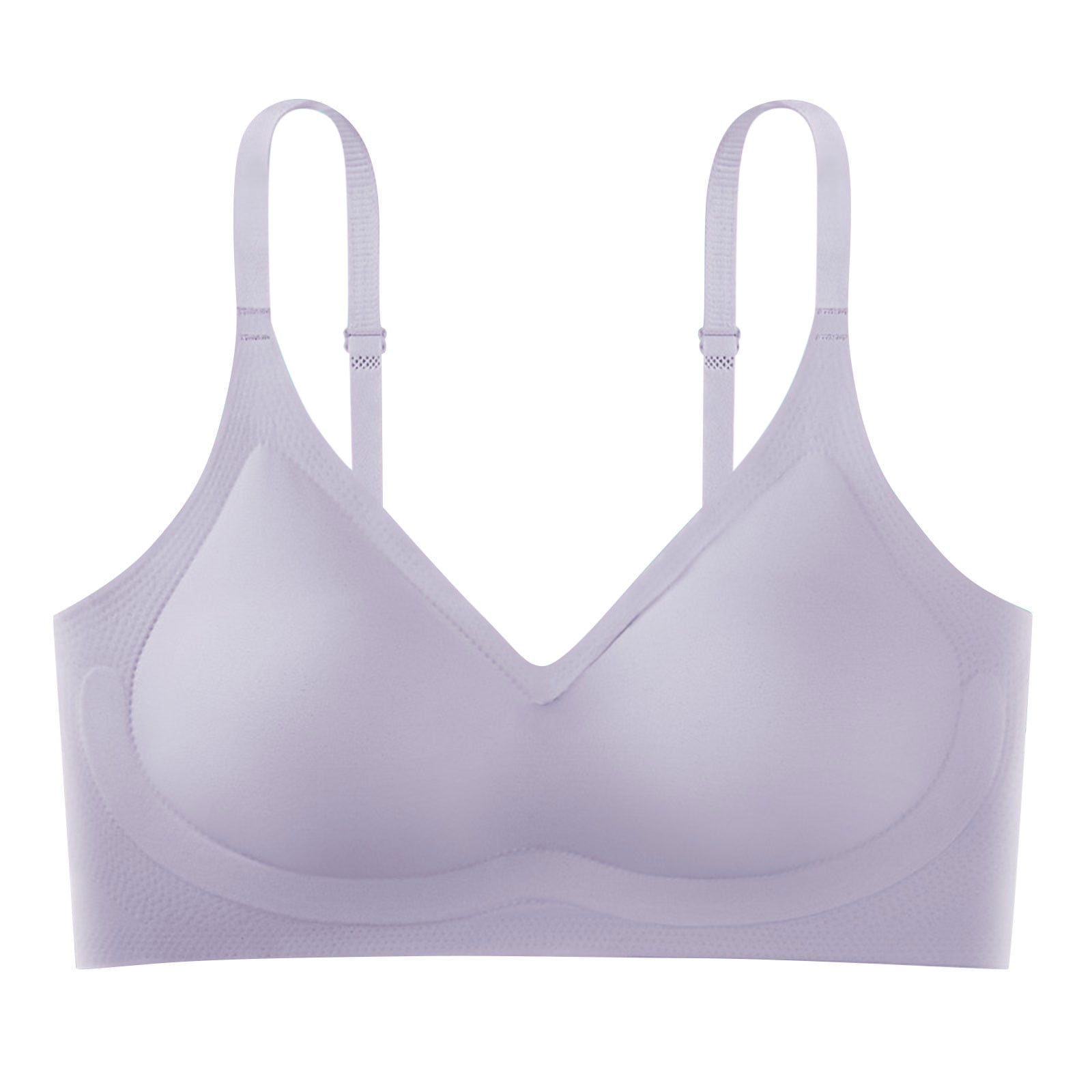 Seamless Bras Women Lightly Lined Bra Feature V-Neck Training Bra Style ...