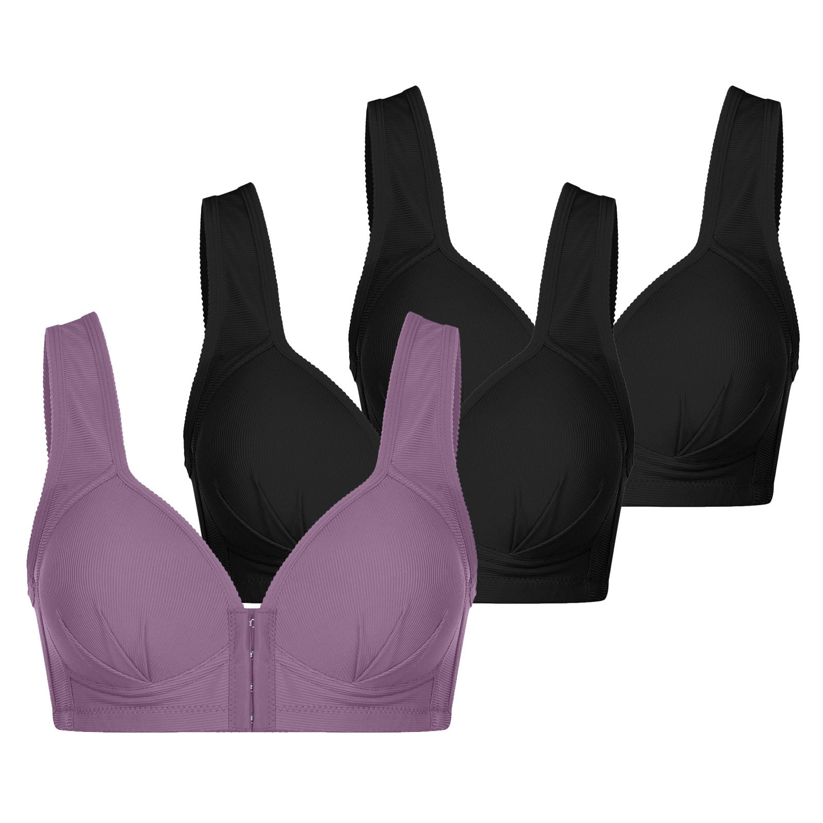 Sleeping Bras Women Back-Smoothing Bra Feature V-Neck Full-Figure Bra ...