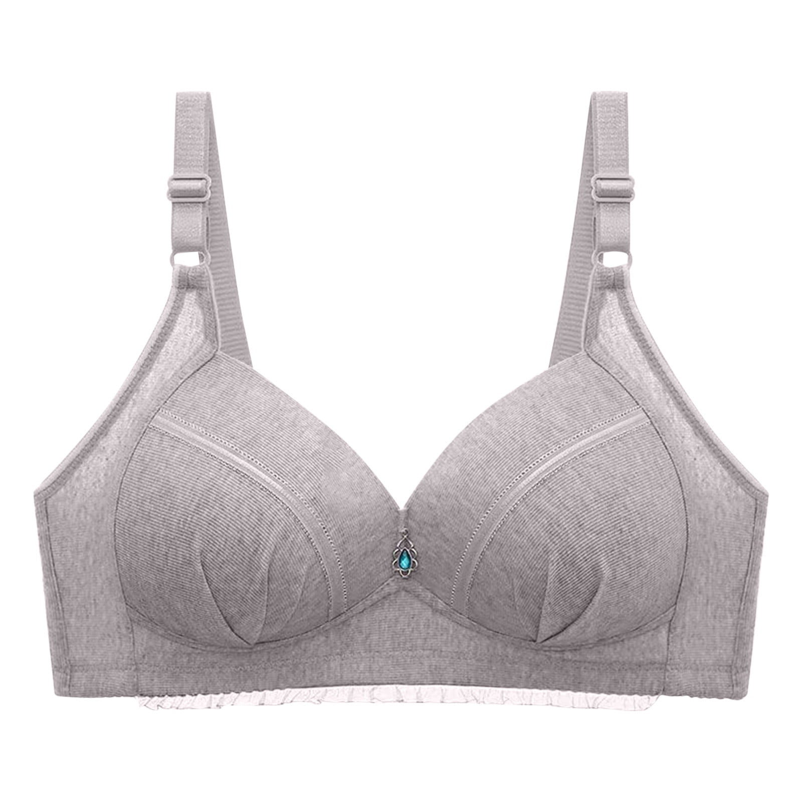 Mallwal Soft Bra Women Full-Coverage Bra Feature V-Neck Demi ...