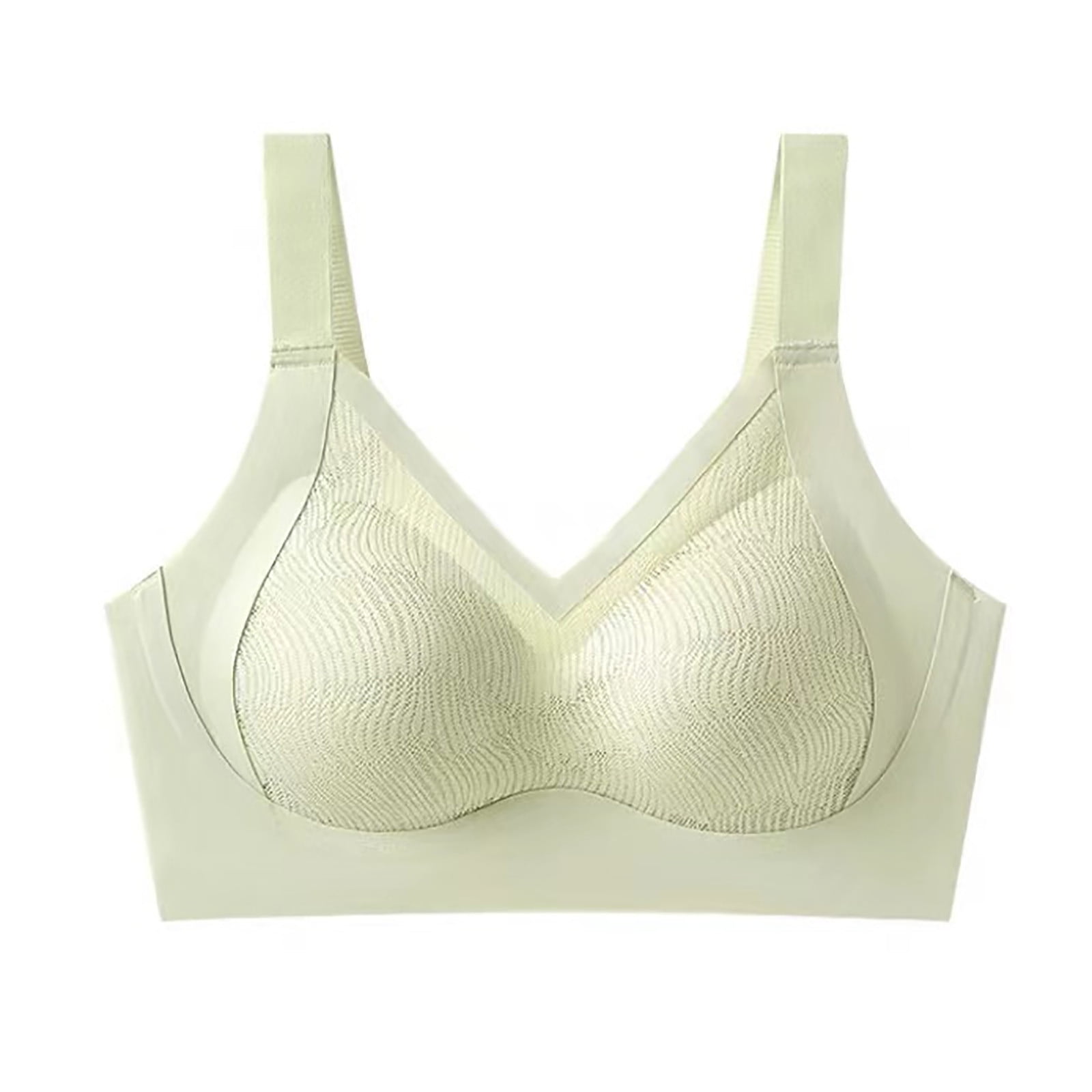 Mallwal Sports Bra Plus Size Women Lightly Lined Bra Feature V-Neck ...