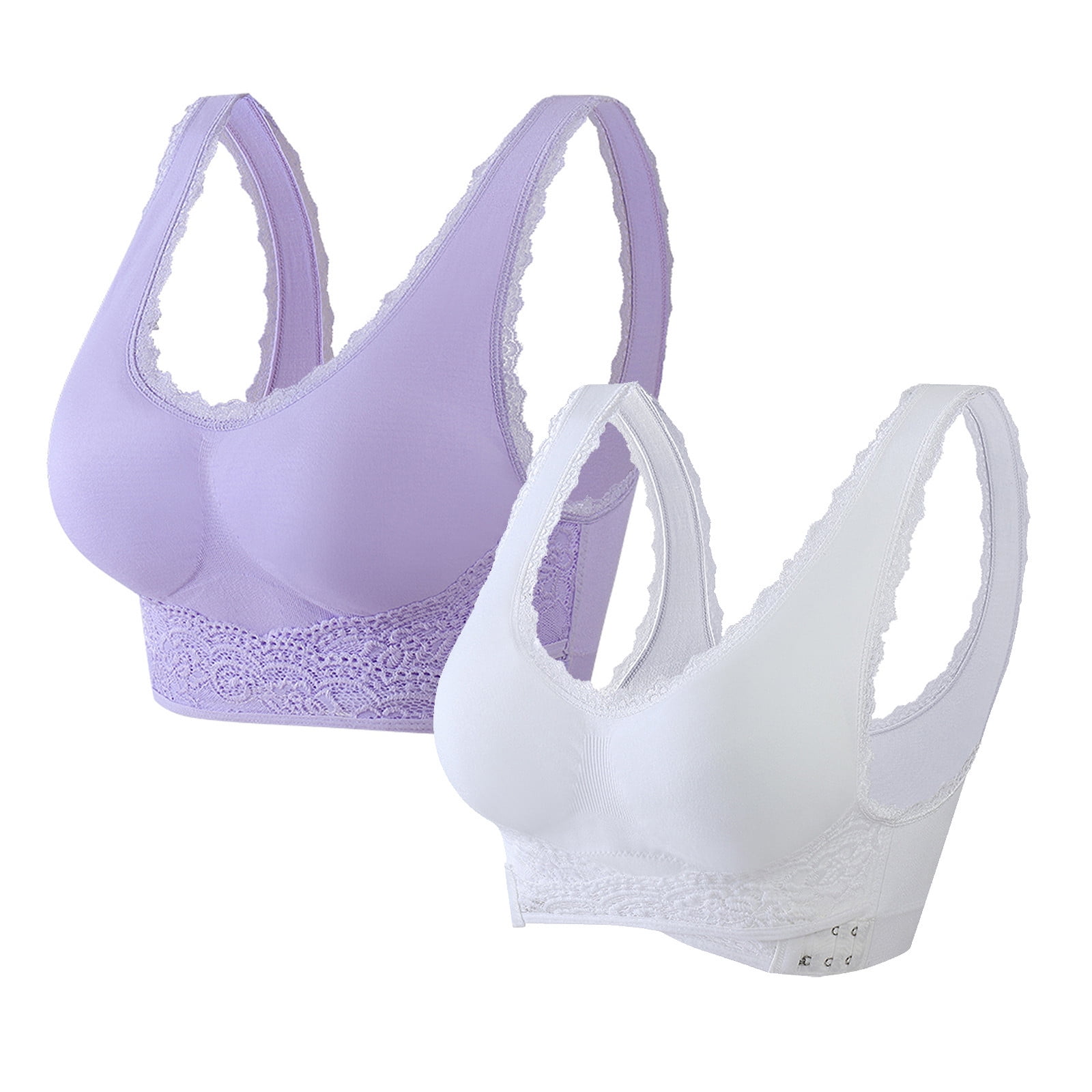 Sports Bras Women Back-Smoothing Bra Feature V-Neck Full-Figure Bra ...