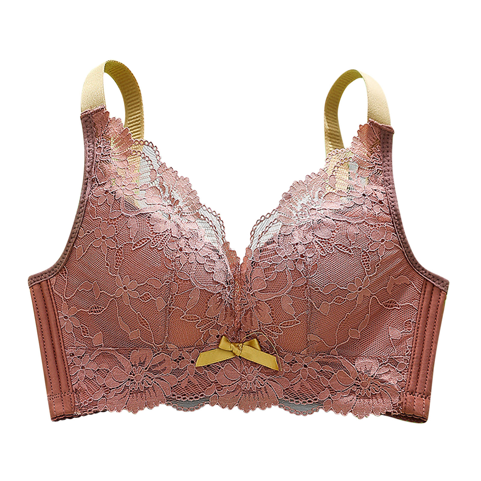 Mallwal Support Wireless Bra Women No Underwire Bra Feature V-Neck Full ...