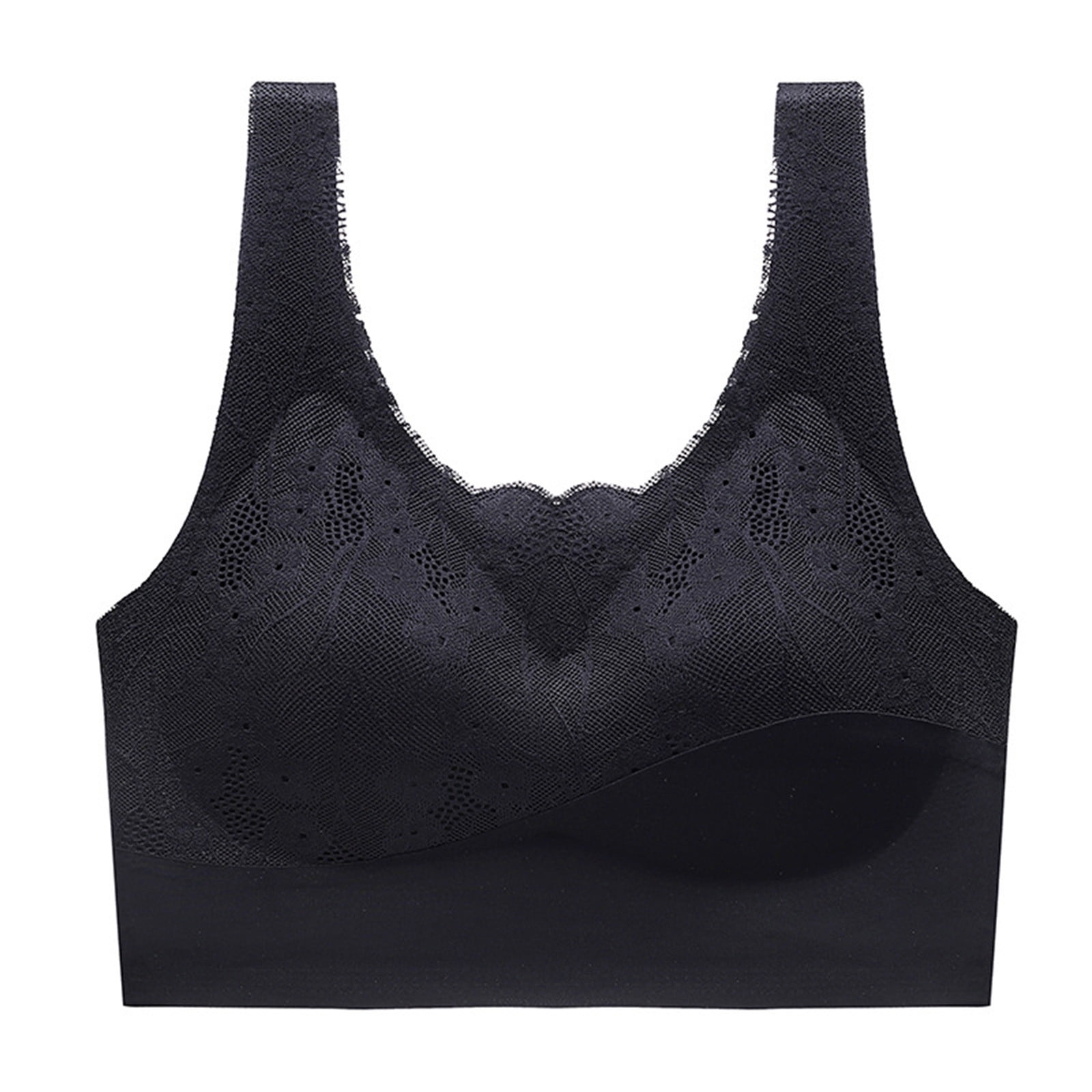 Training Bras Women Lace Wrapped Chest Ice Seamless Vest Thin Non Steel ...