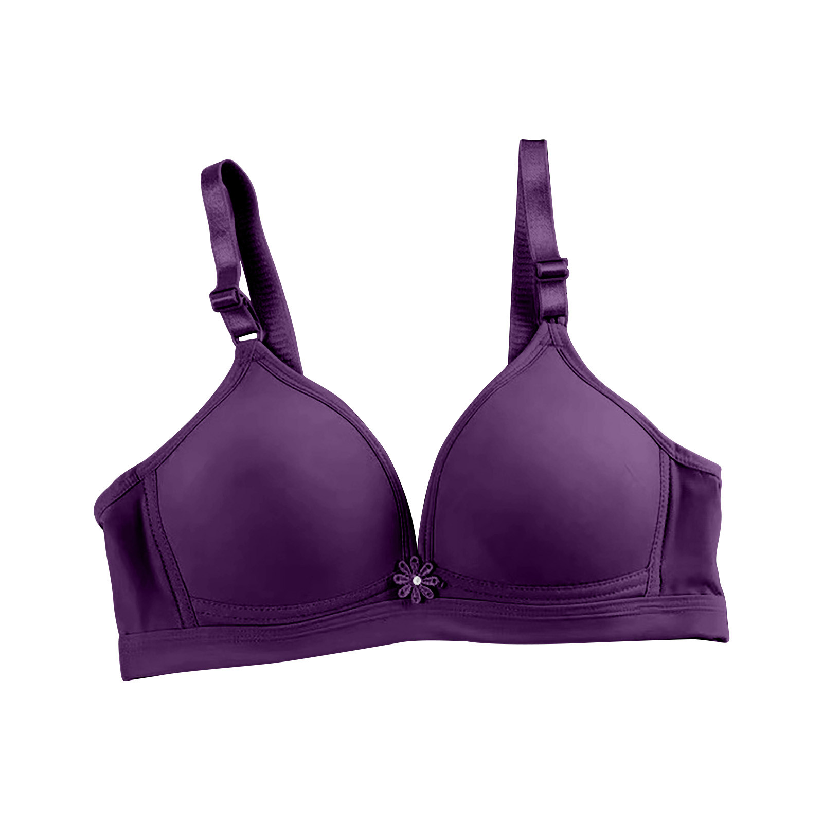 Mallwal V Neck Sports Bra Women Full-Coverage Bra Feature V-Neck ...